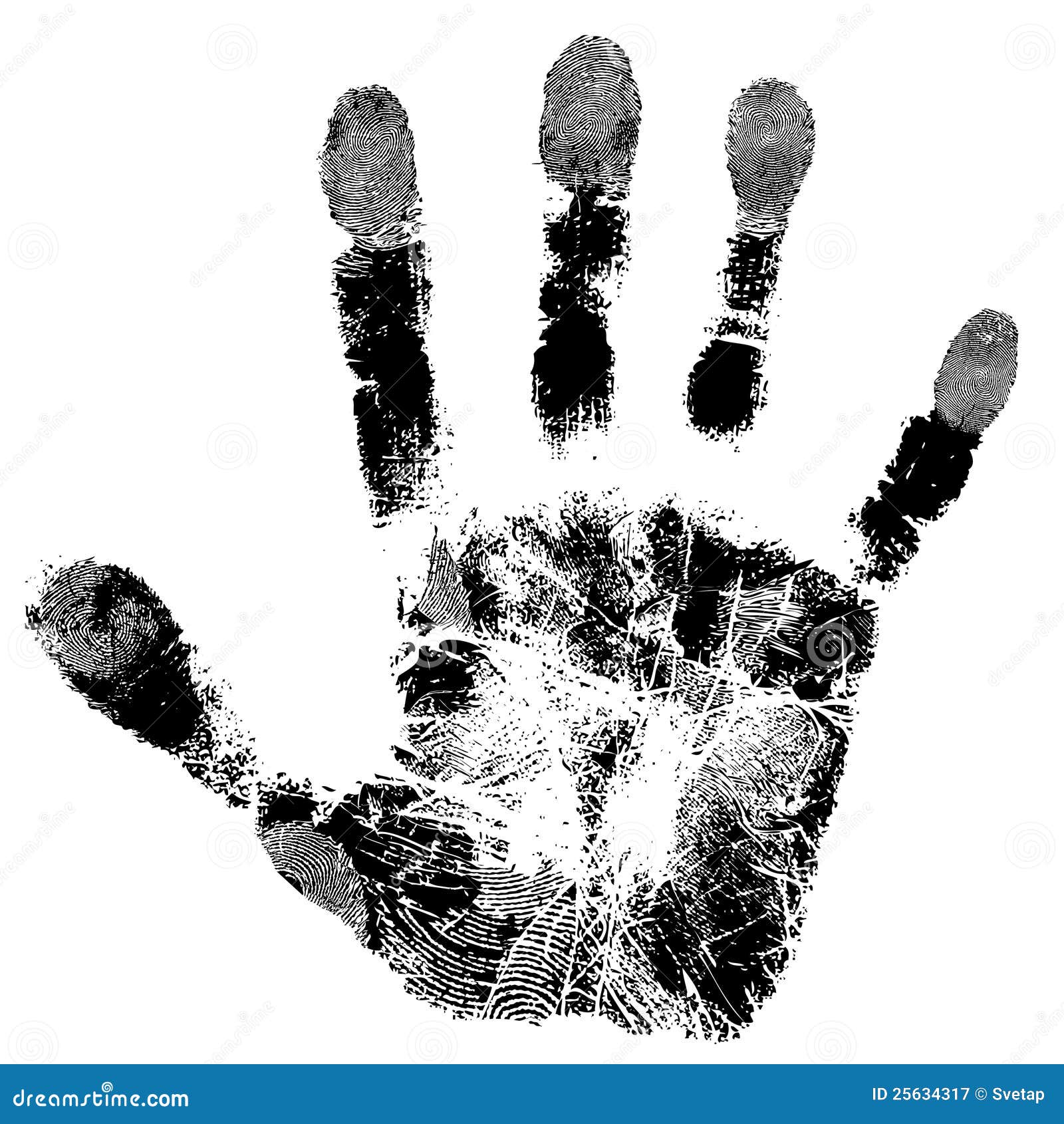 Print of hand stock vector. Illustration of imitation - 25634317