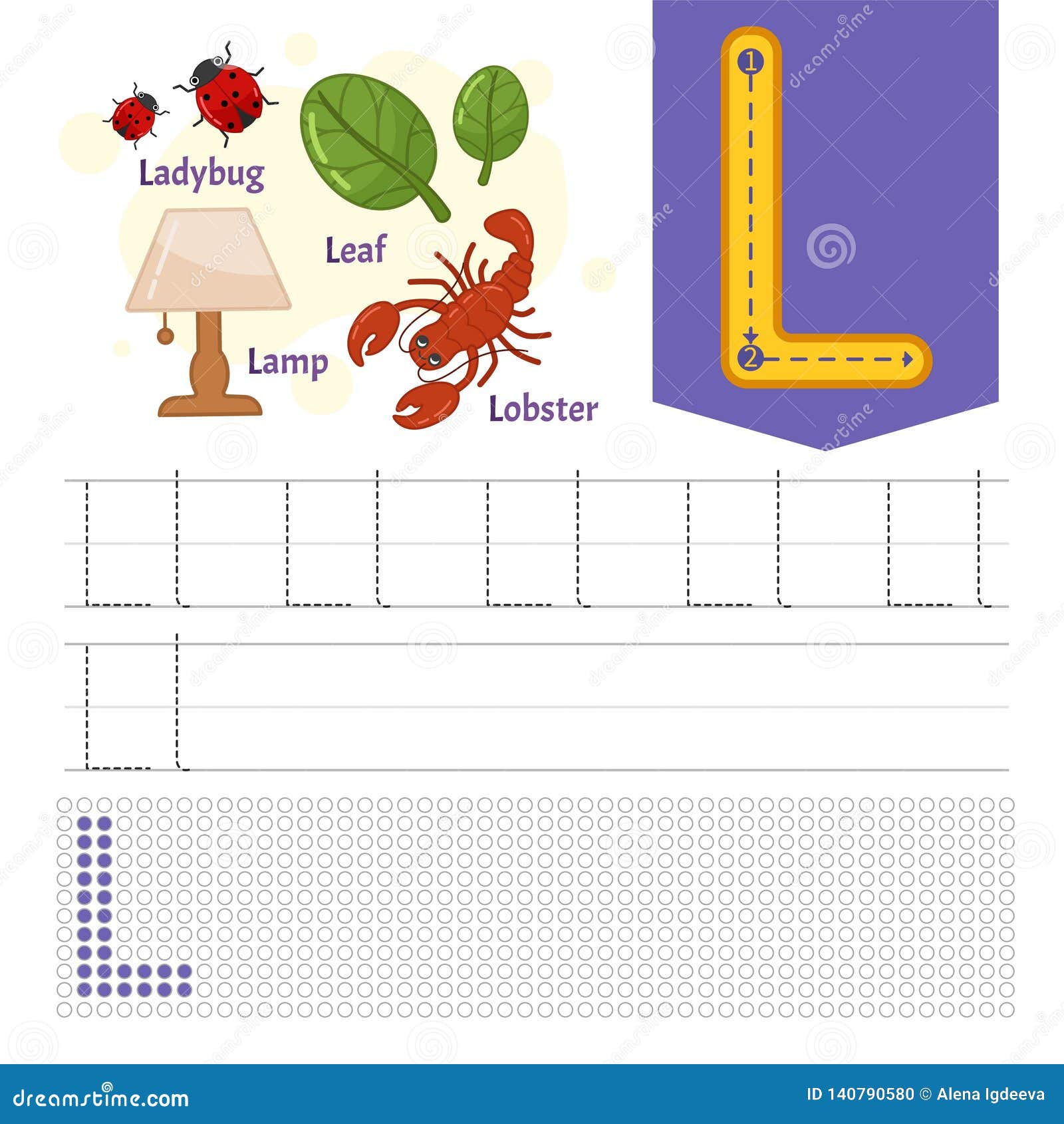 Kids learning material. stock vector. Illustration of collection ...
