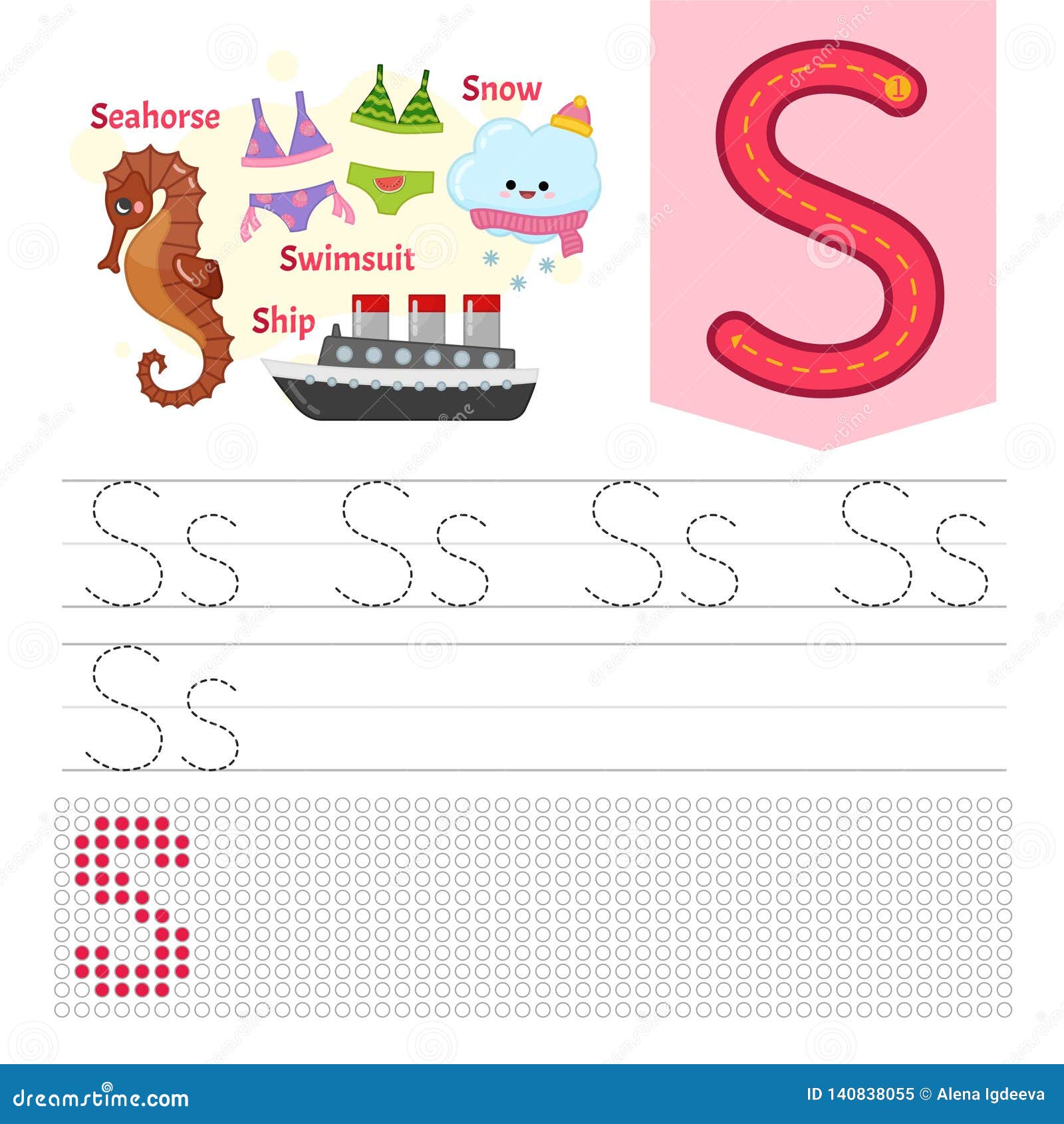 Kids learning material. stock vector. Illustration of alphabet - 140838055