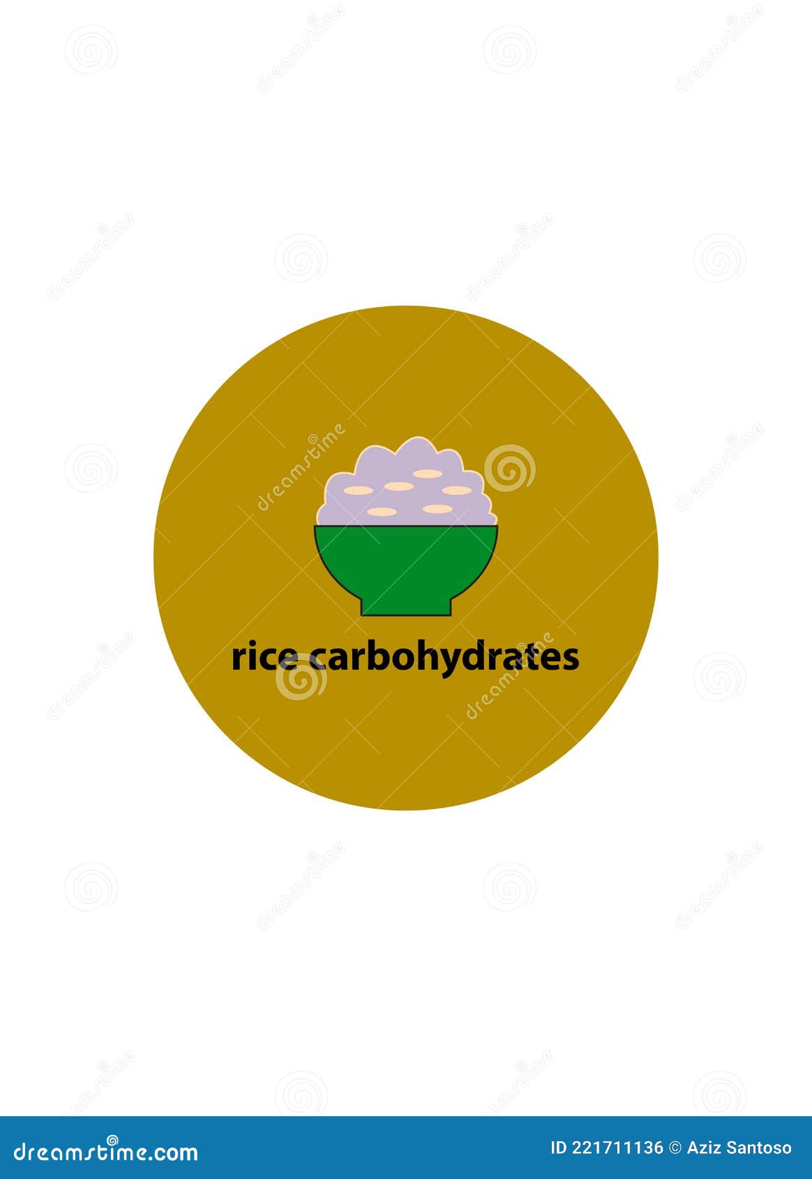Flattened Rice Poha Indian Food. Vector Illustration Royalty-Free ...