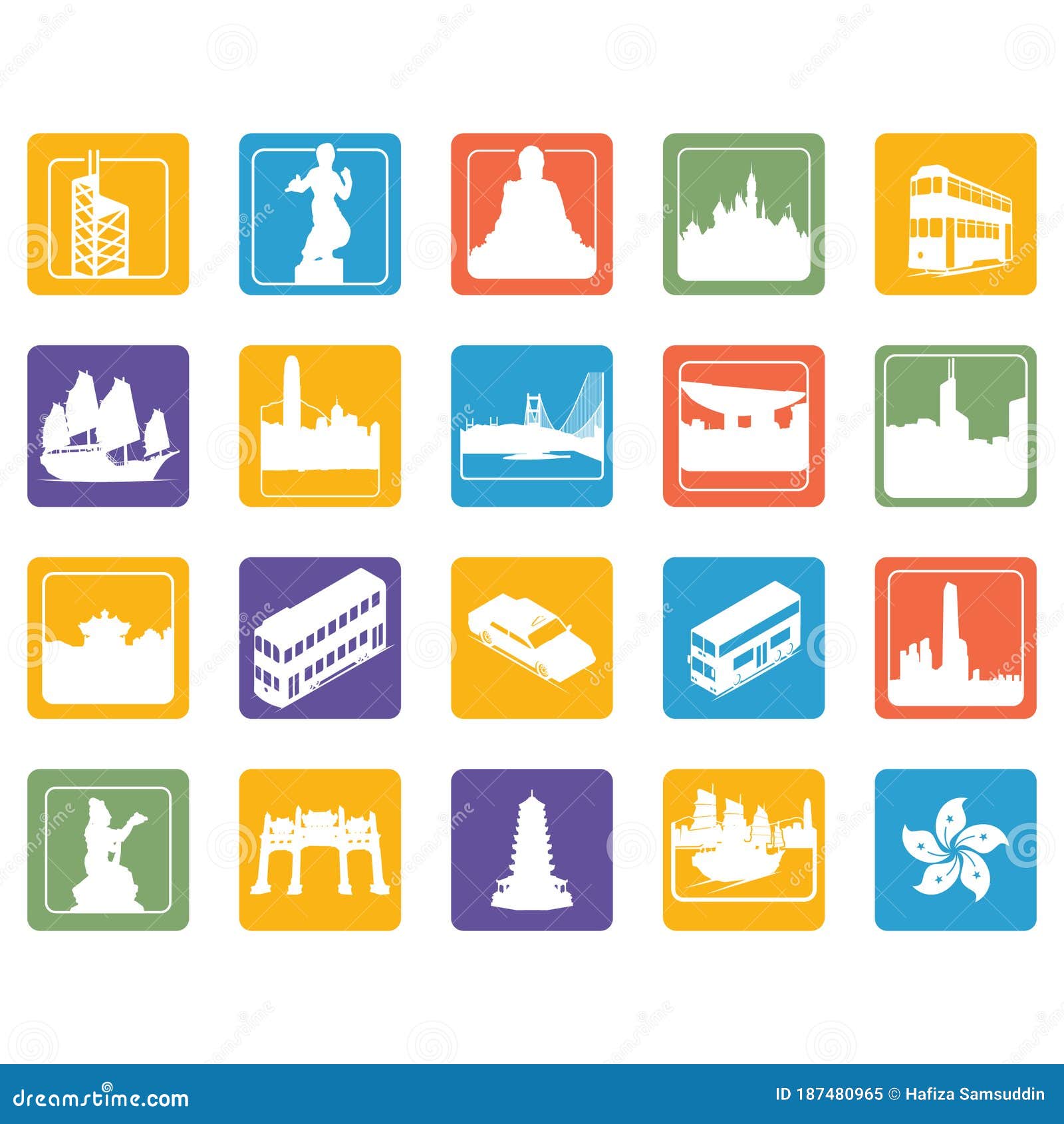 Print editorial image. Illustration of attractions, icon - 187480965