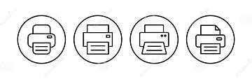 Print Icon . Printer Icon Vector Stock Vector - Illustration of shape ...