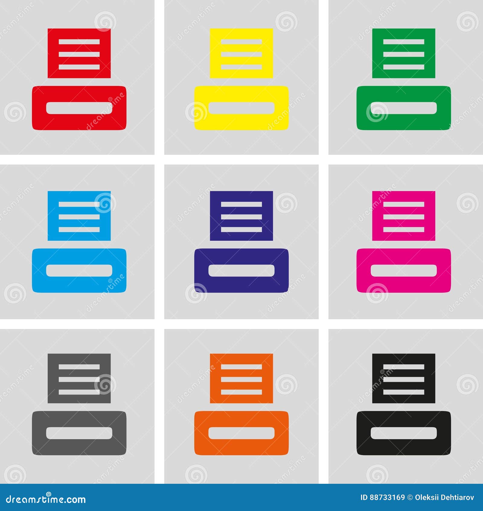 Print Icon Stock Vector Illustration Flat Design Stock Vector ...