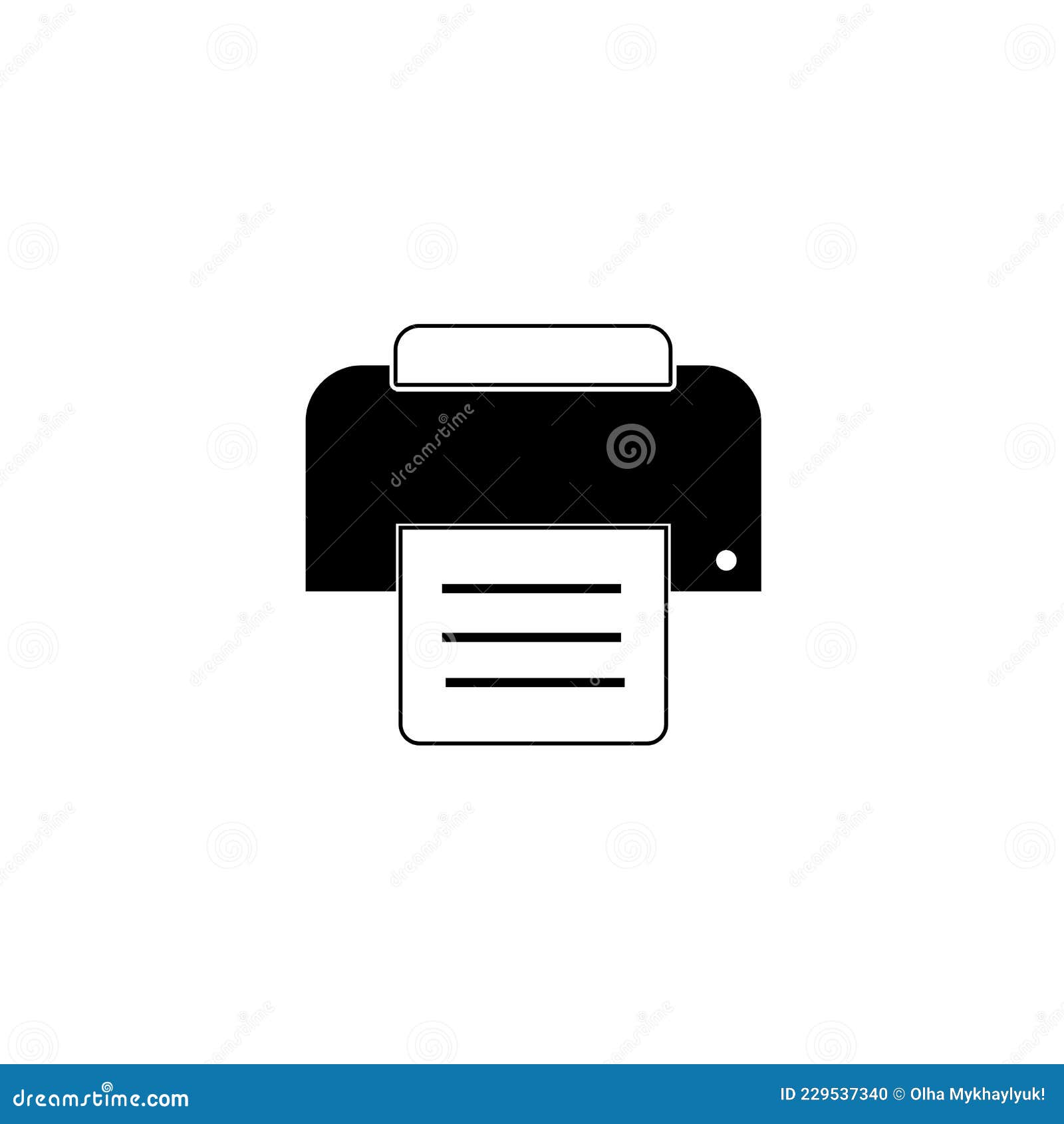 Printer Paper Symbol Cartoon Vector | CartoonDealer.com #177898051
