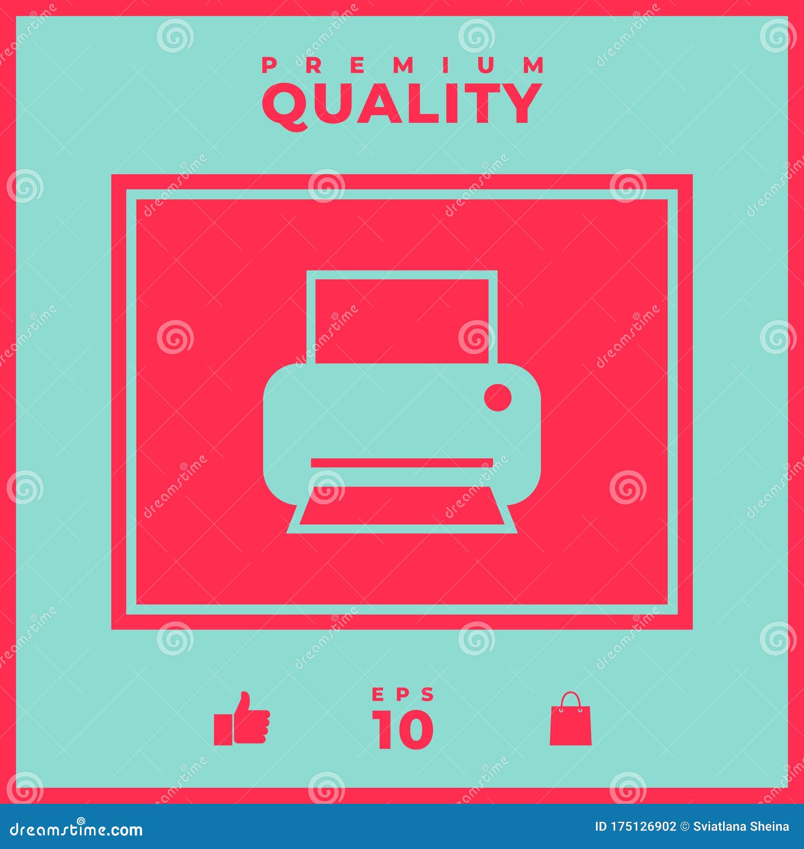 Print Icon for Web. Graphic Elements for Your Design Stock Illustration ...