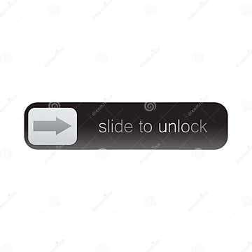 Slide to unlock stock vector. Illustration of horizontal - 230083213