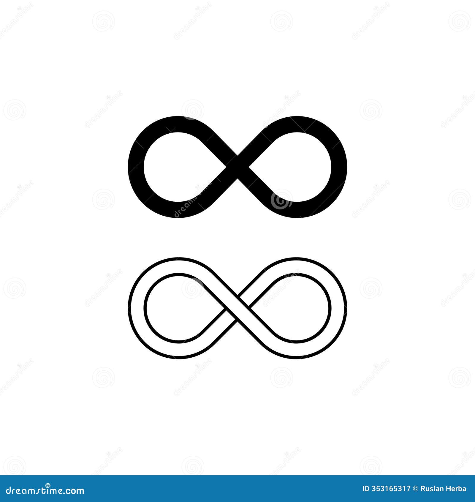 Infinity Symbol Vector Icon on White Background. Stock Illustration ...