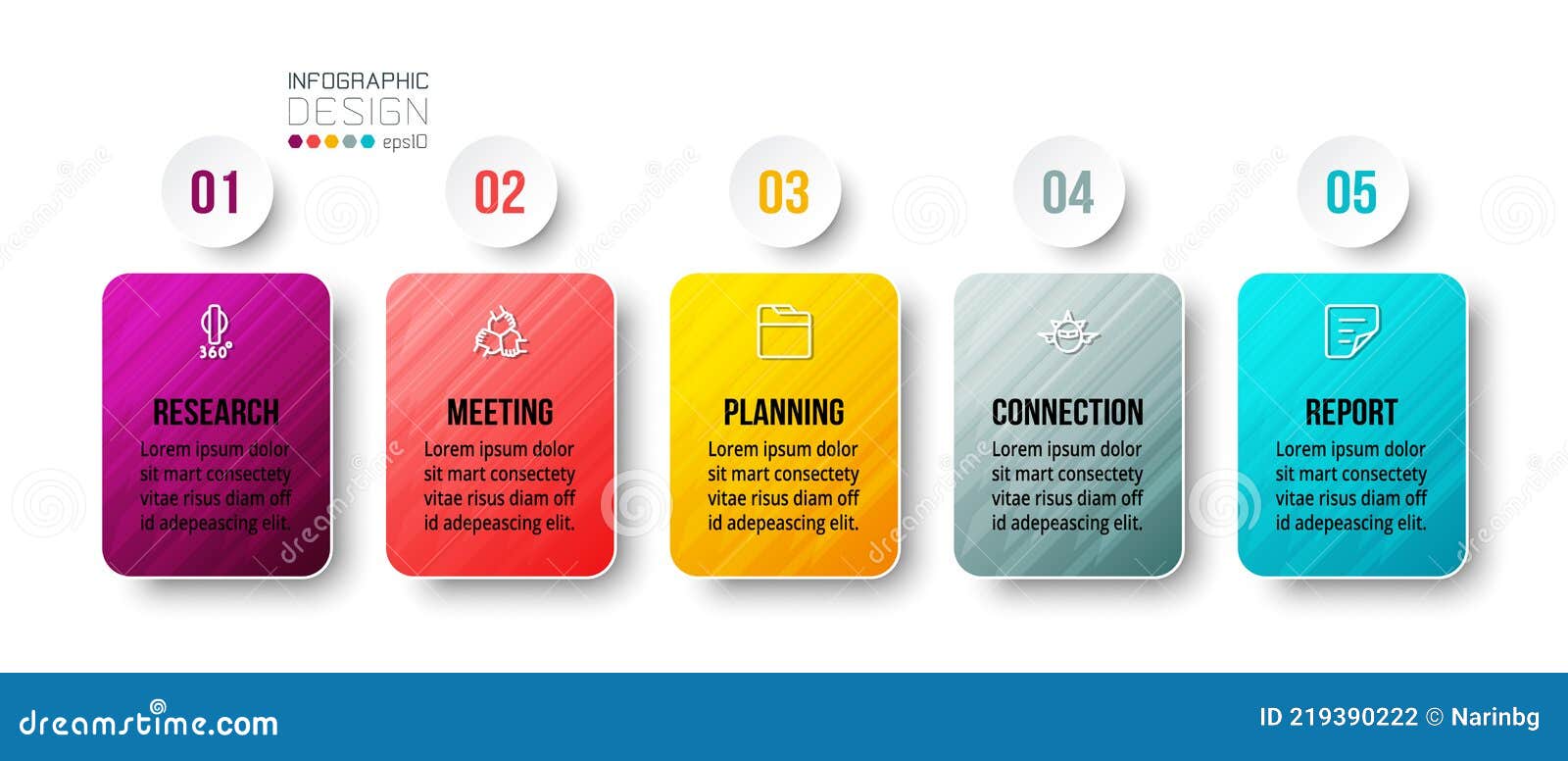 Infographic Business Template with Step or Option Design Stock Vector ...