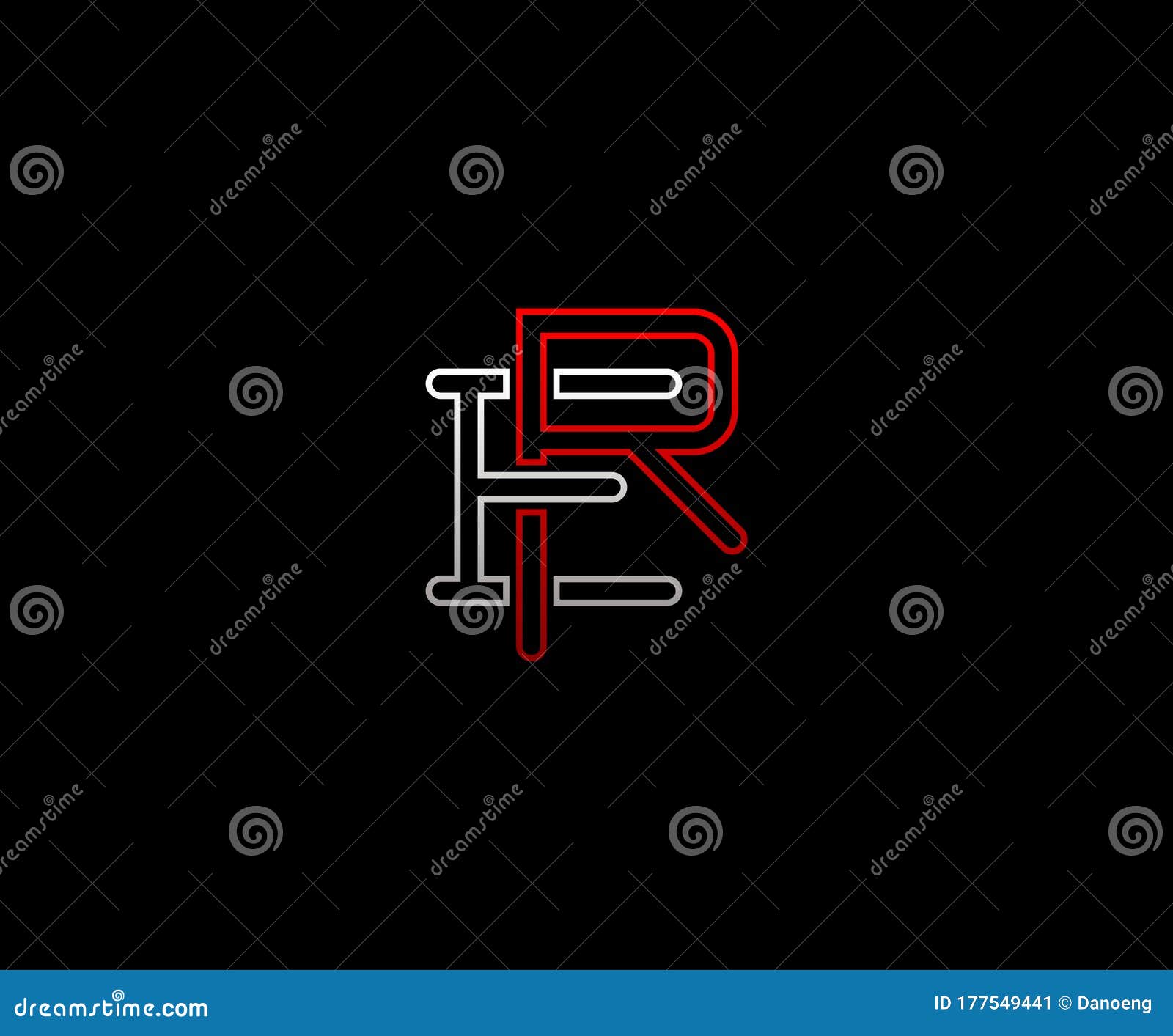 Initial Letter E and R, ER, RE, Overlapping Interlock Logo Stock Vector ...