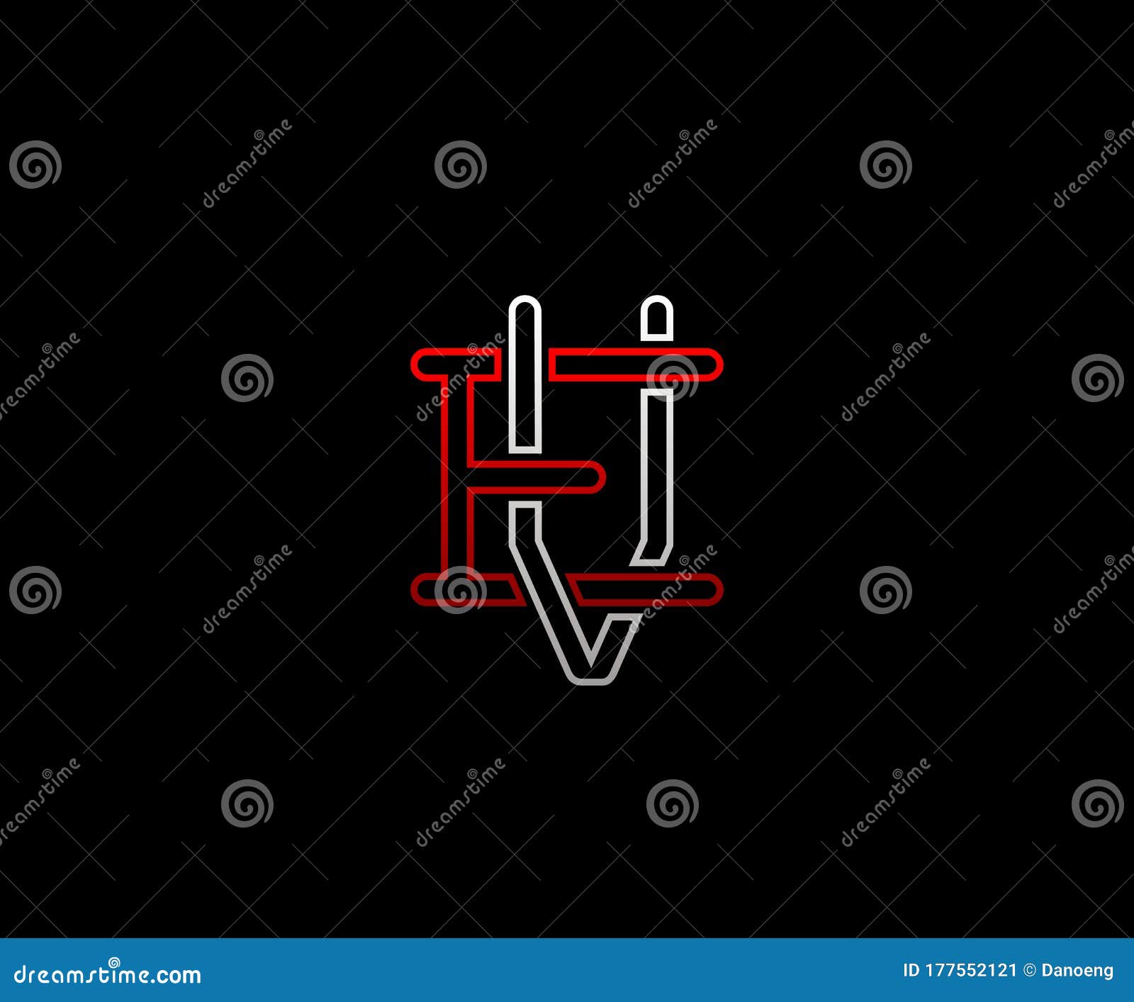 Initial Letter E And V, EV, VE, Overlapping Interlock Logo Stock Image ...