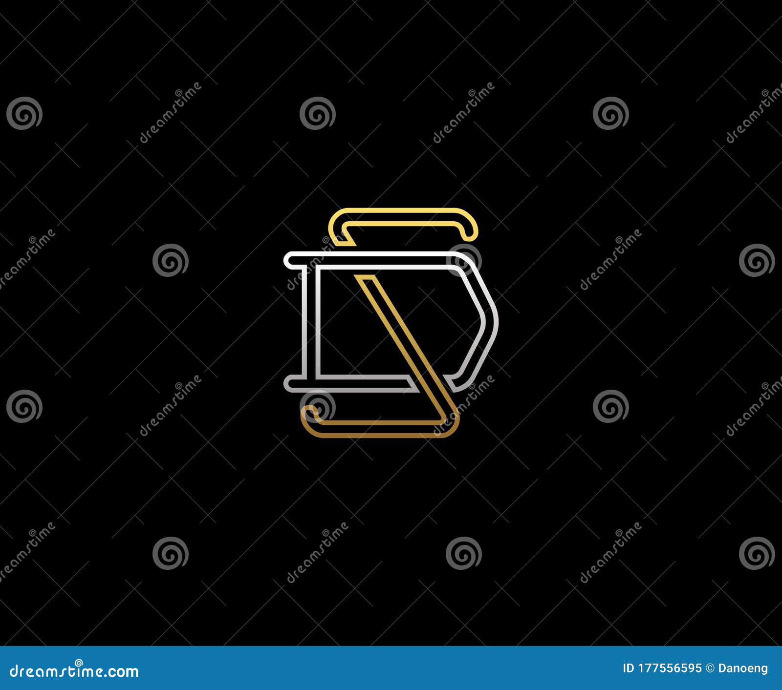 Initial Letter S and D, SD, SD, Overlapping Interlock Logo, Monogram ...