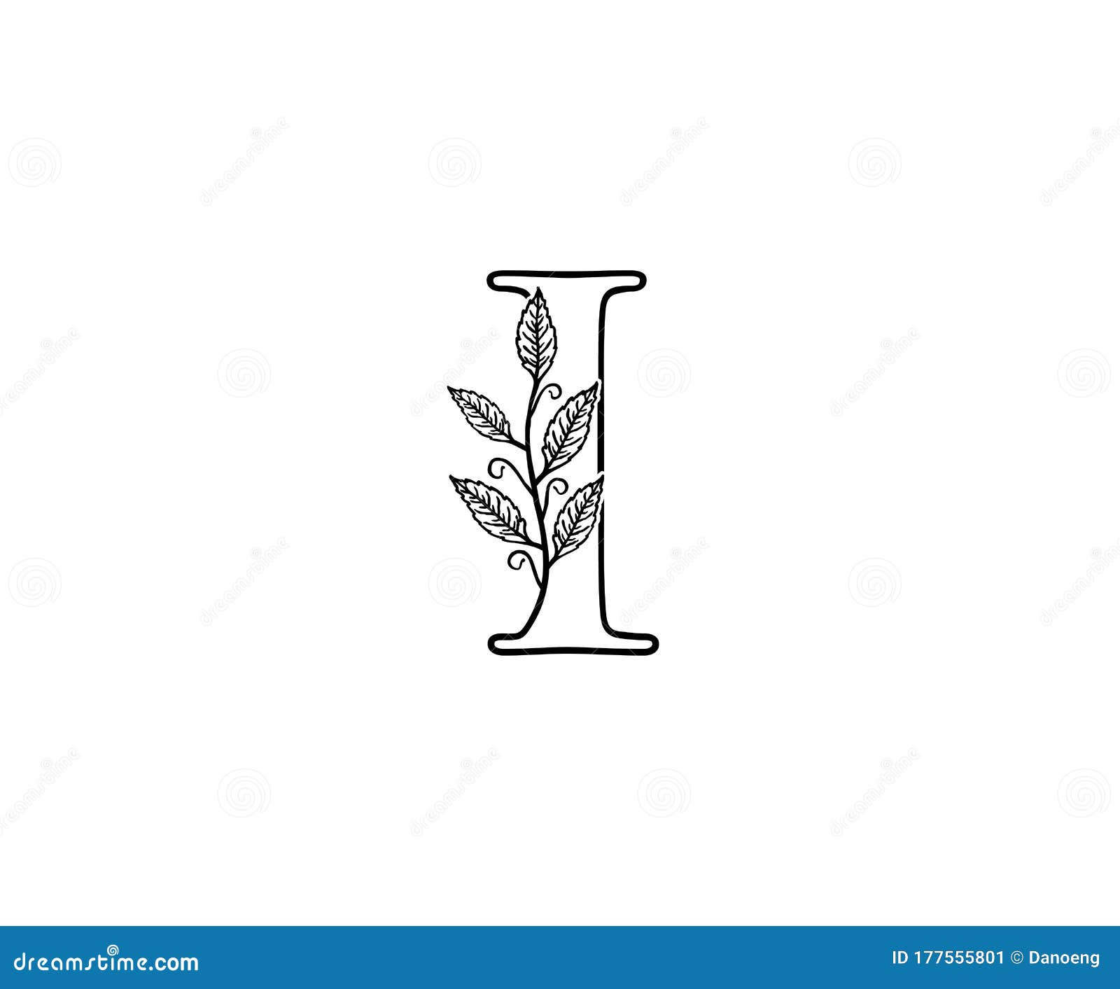 Elegant Letter I. Graceful Royal Style Stock Vector - Illustration of ...