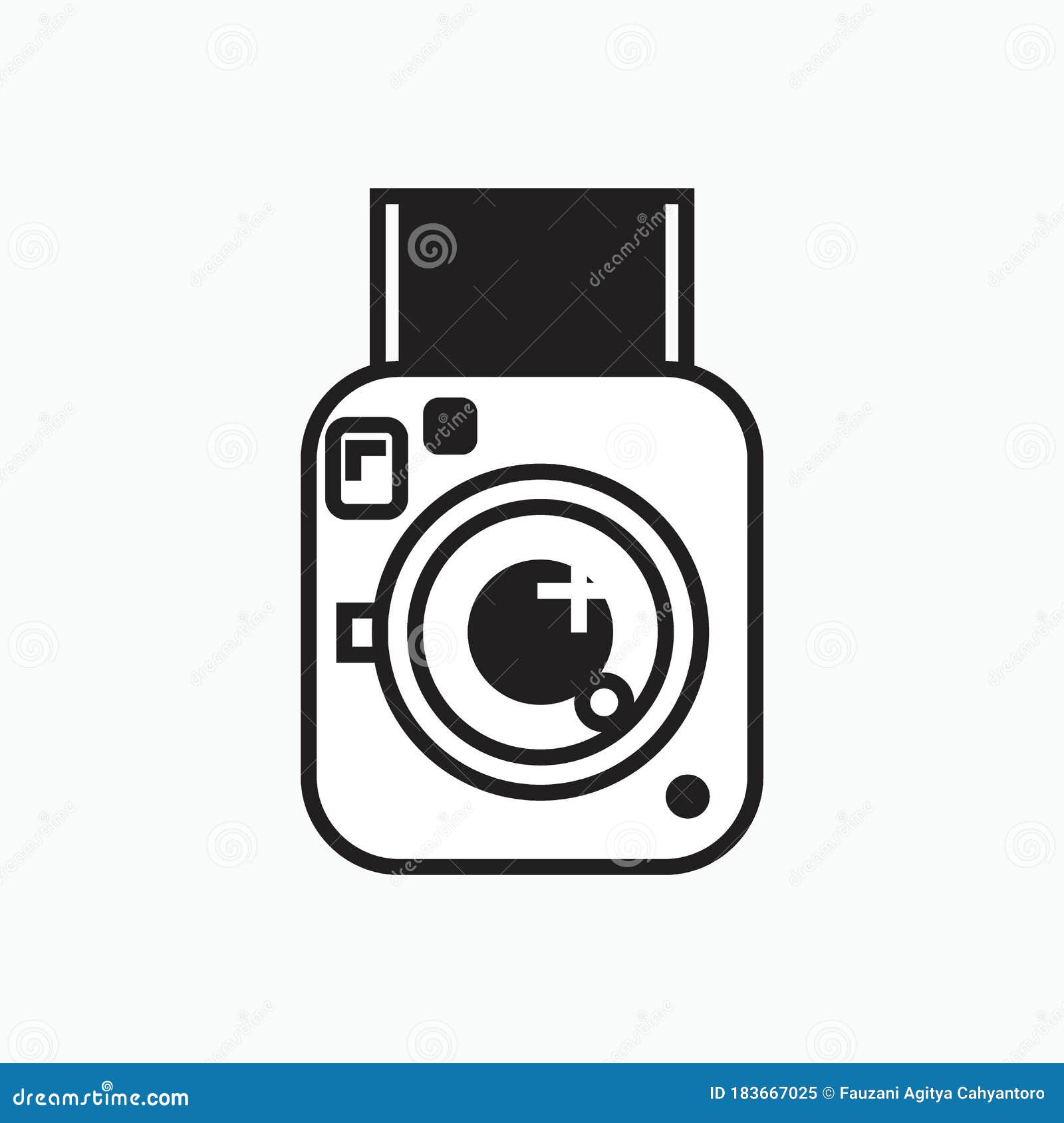 Instant Camera Flat Style Icon Illustration Stock Illustration ...