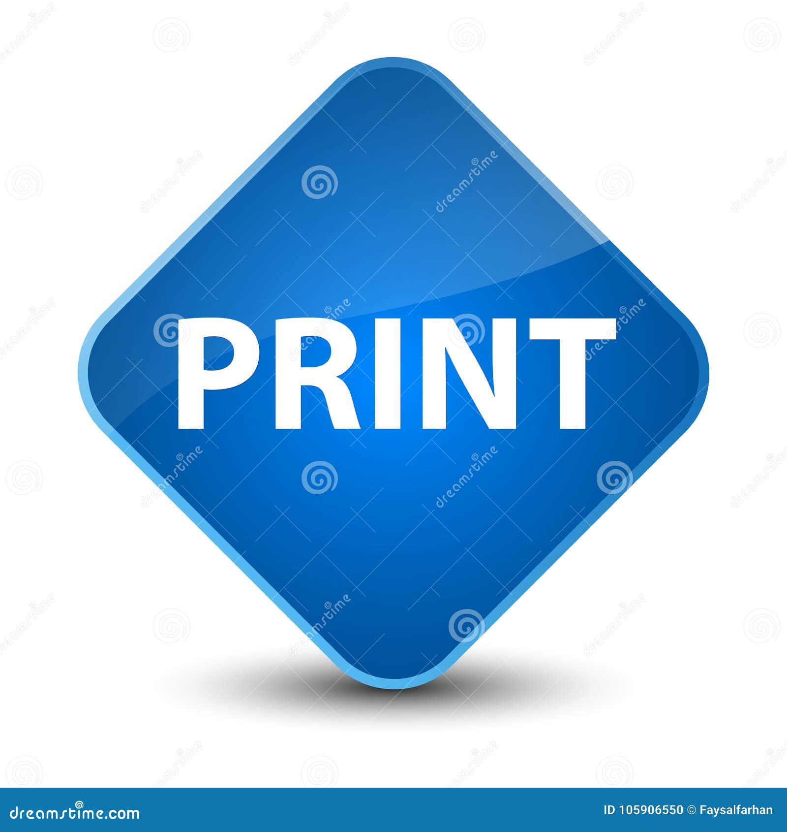 Print Elegant Blue Diamond Button Stock Illustration - Illustration of ...