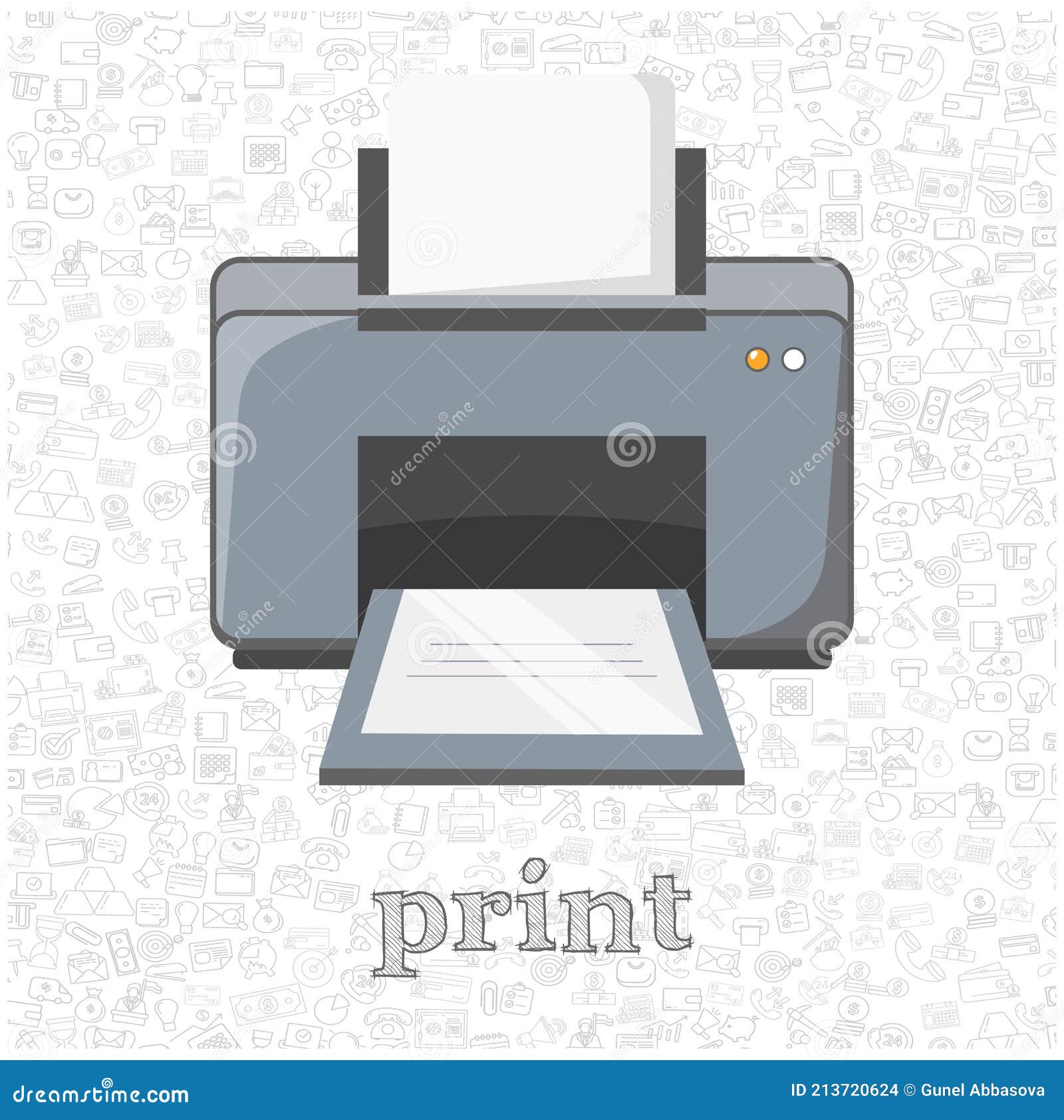 An Illustration Of A 3D Printer Printing Complex Geomtric Shapes ...