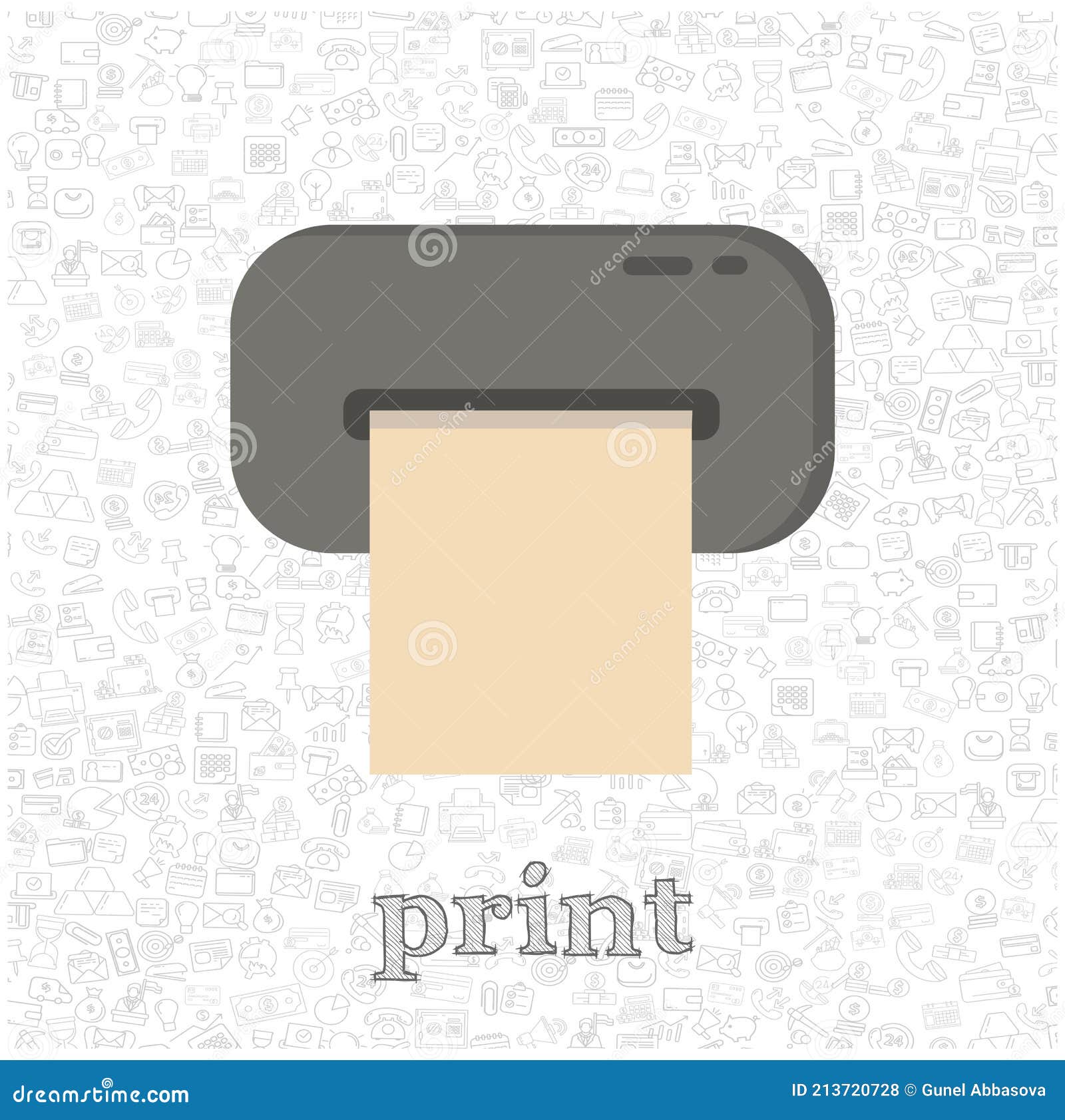 An Illustration Of A 3D Printer Printing Complex Geomtric Shapes ...