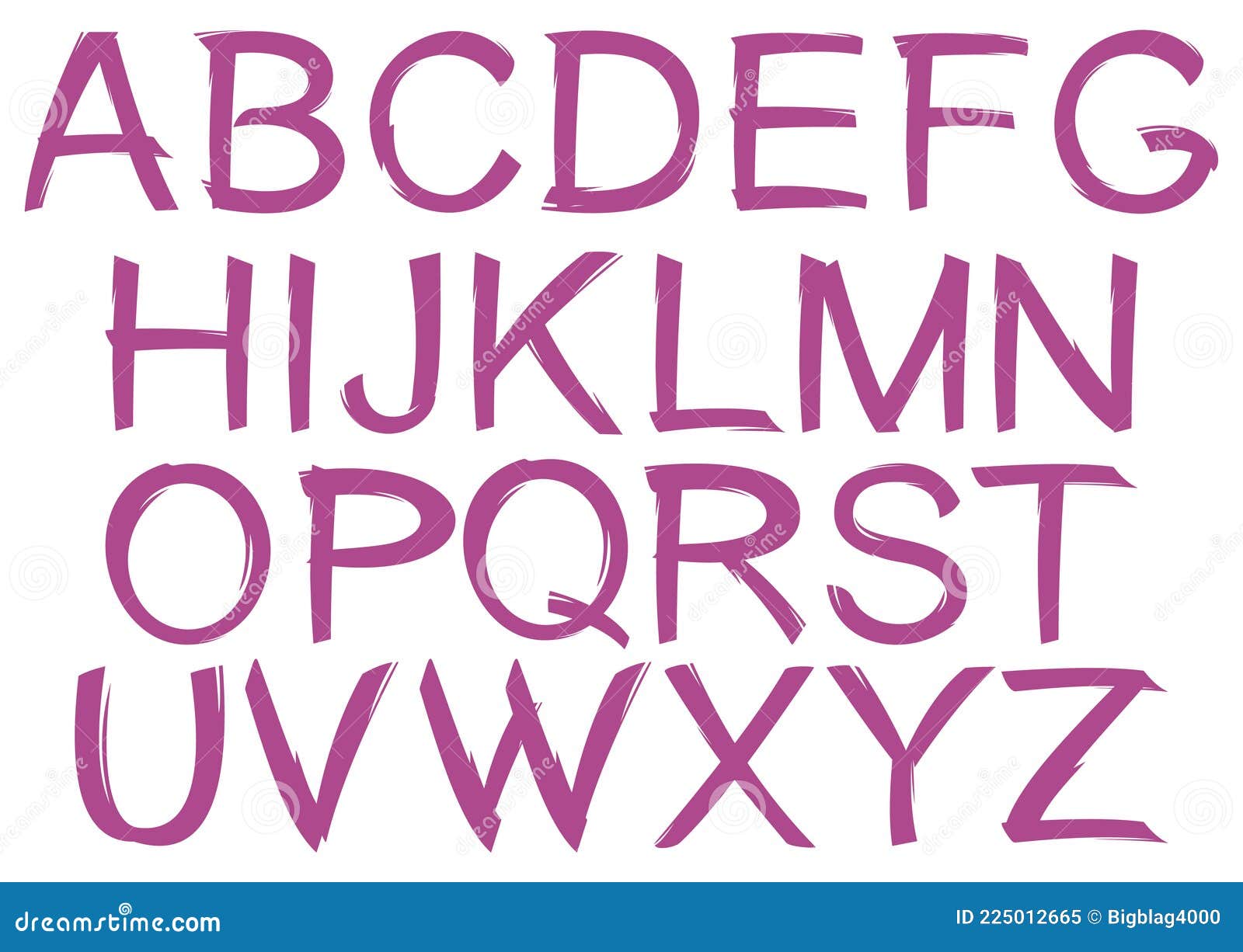 Jagged Uppercase Alphabet.Art Font. Stock Vector - Illustration of ...