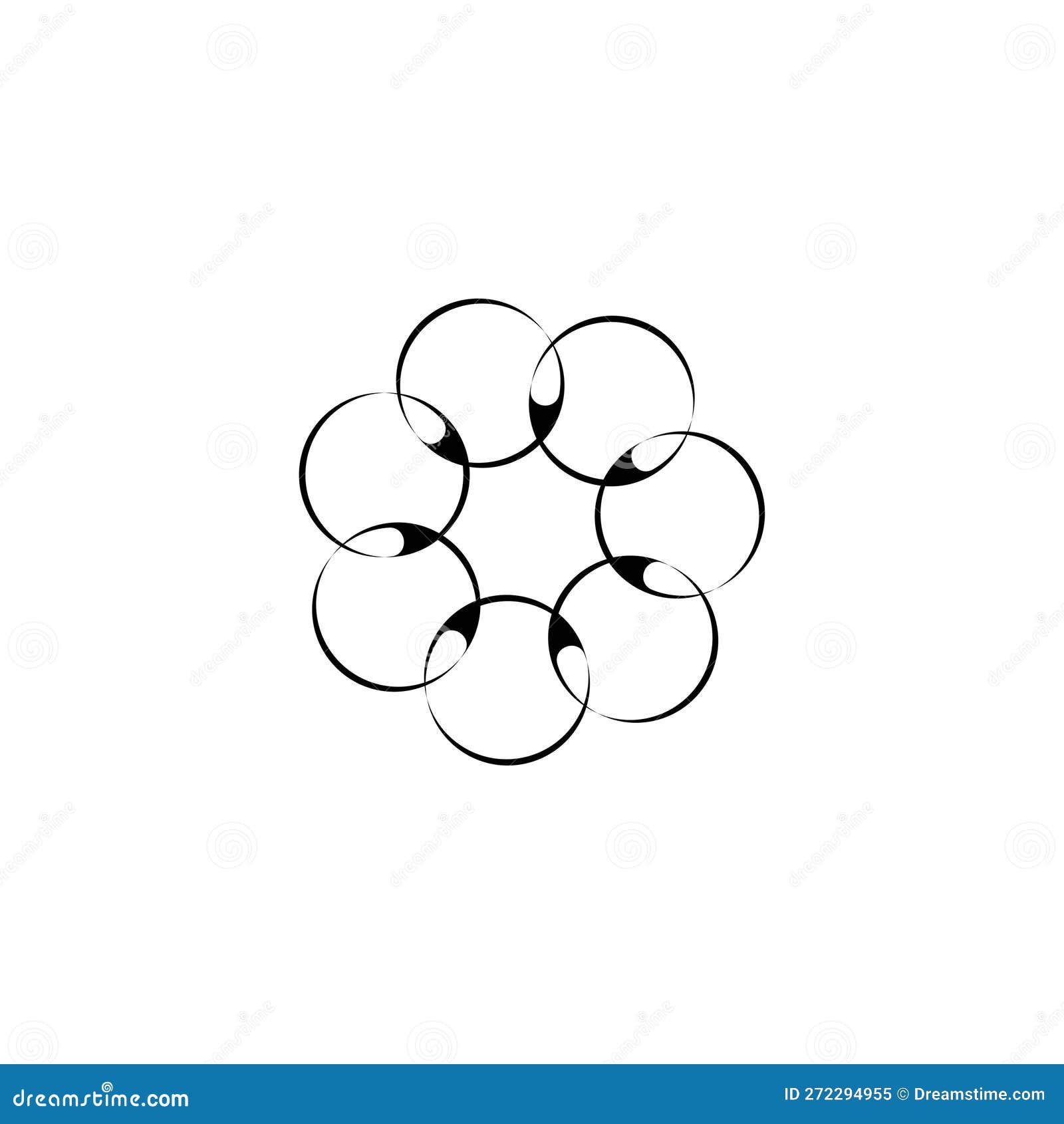 Joined Circle Vector Logo Template Design Stock Vector - Illustration ...