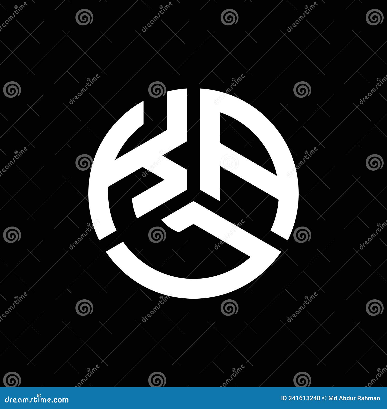 KAL Letter Logo Design On Black Background. Vector Illustration ...
