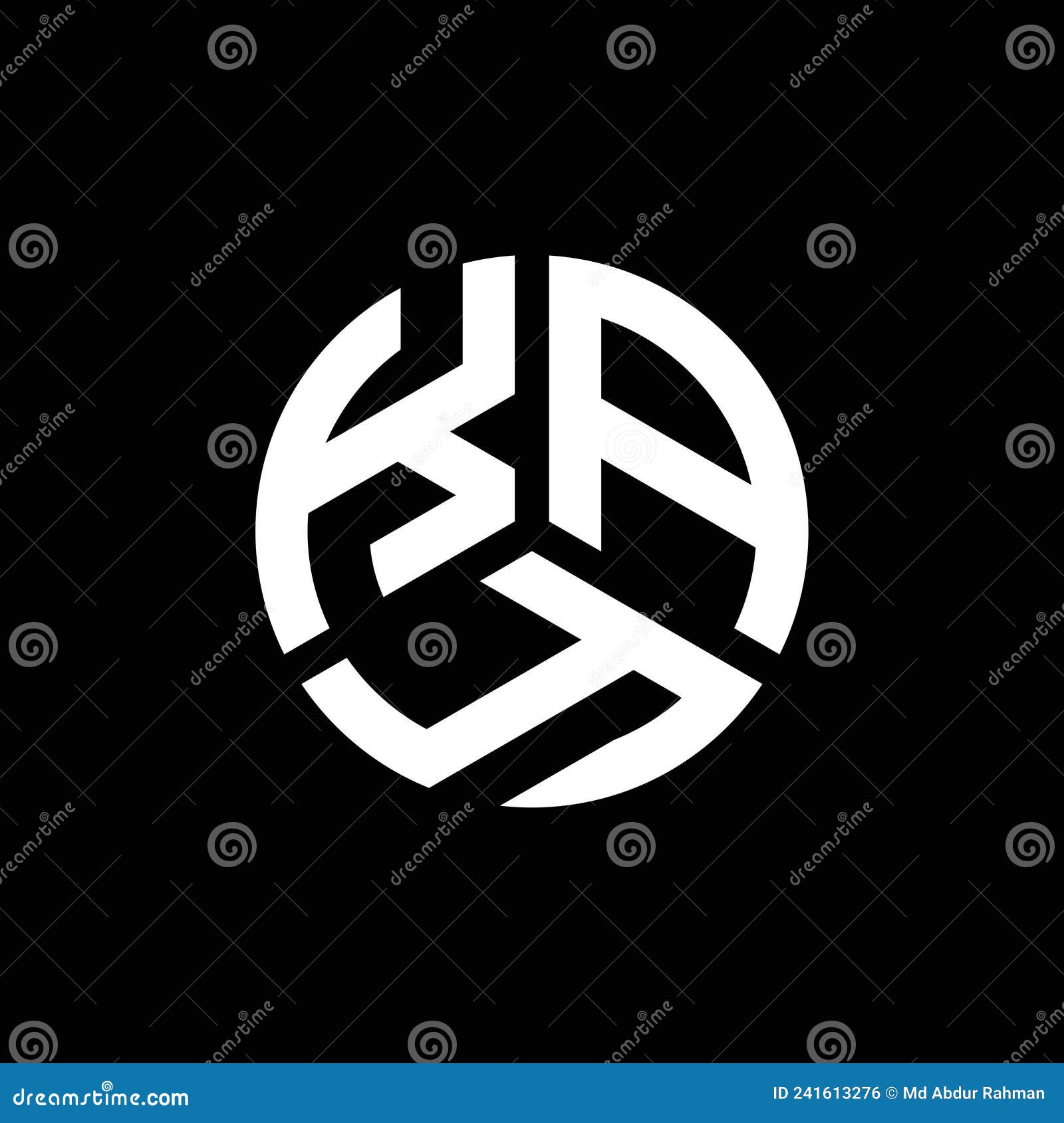 KAY Letter Logo Design on Black Background. KAY Creative Initials ...