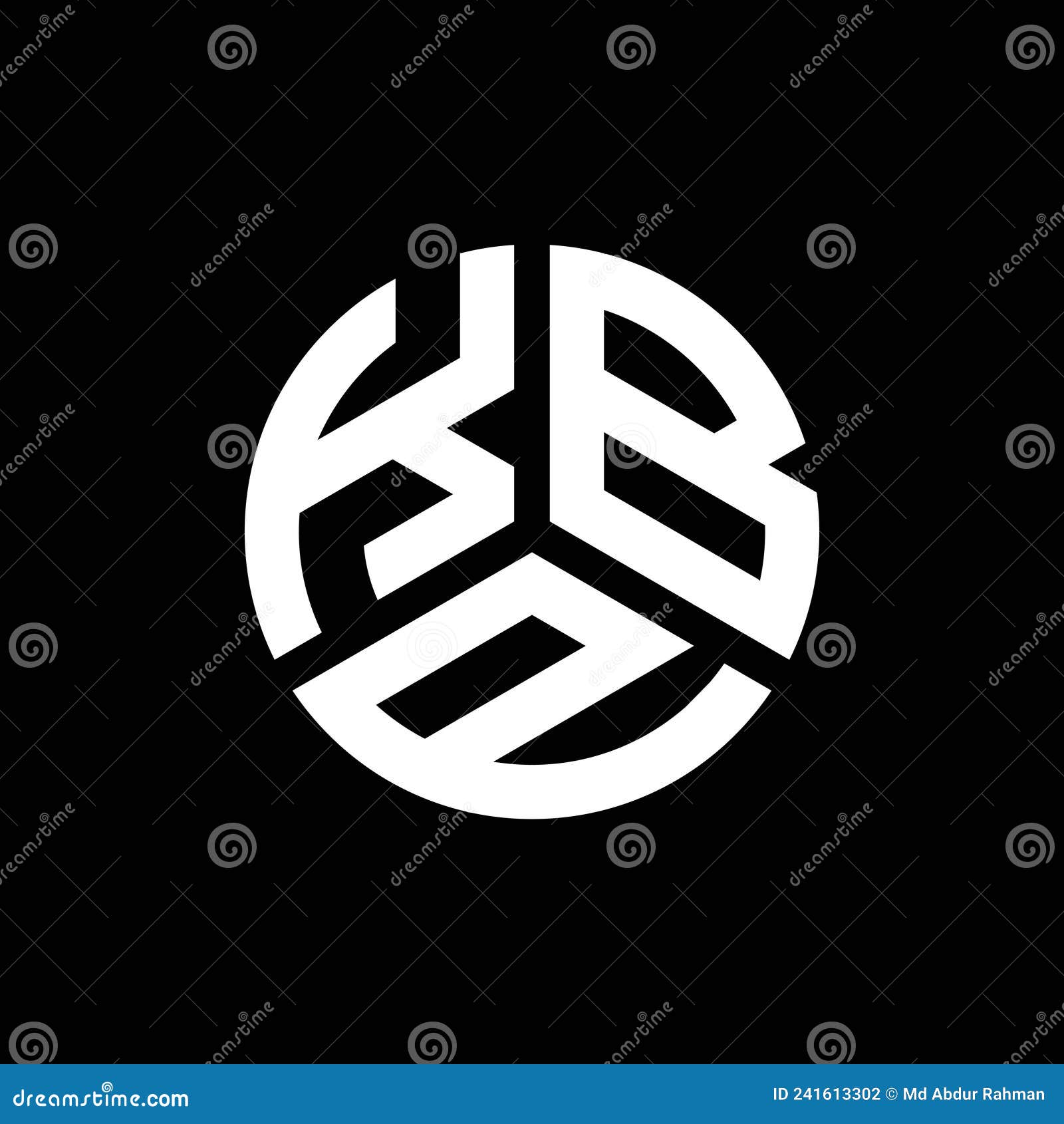 KBP Letter Logo Design on Black Background. KBP Creative Initials ...
