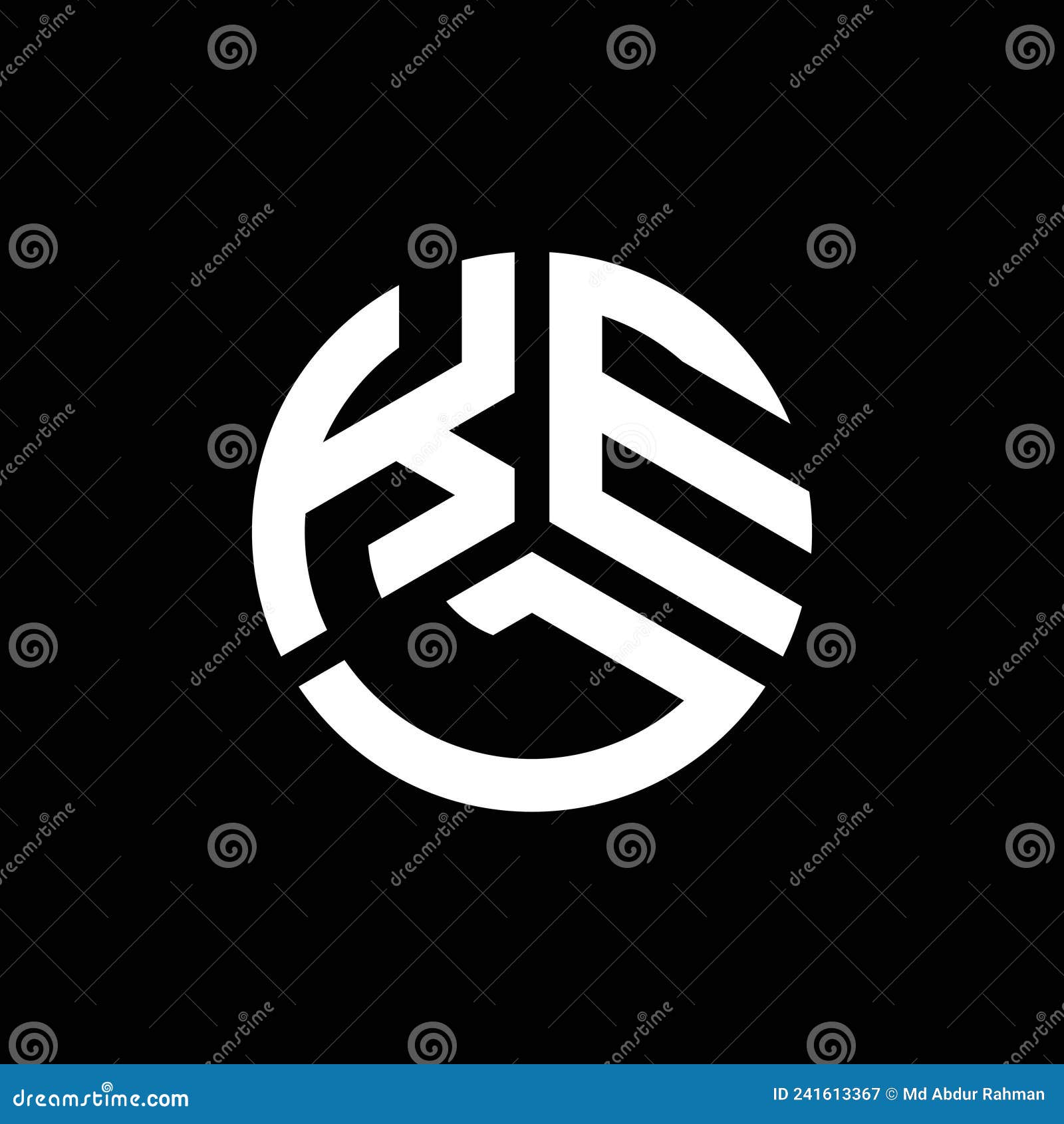 KEL Letter Logo Design on Black Background. KEL Creative Initials ...