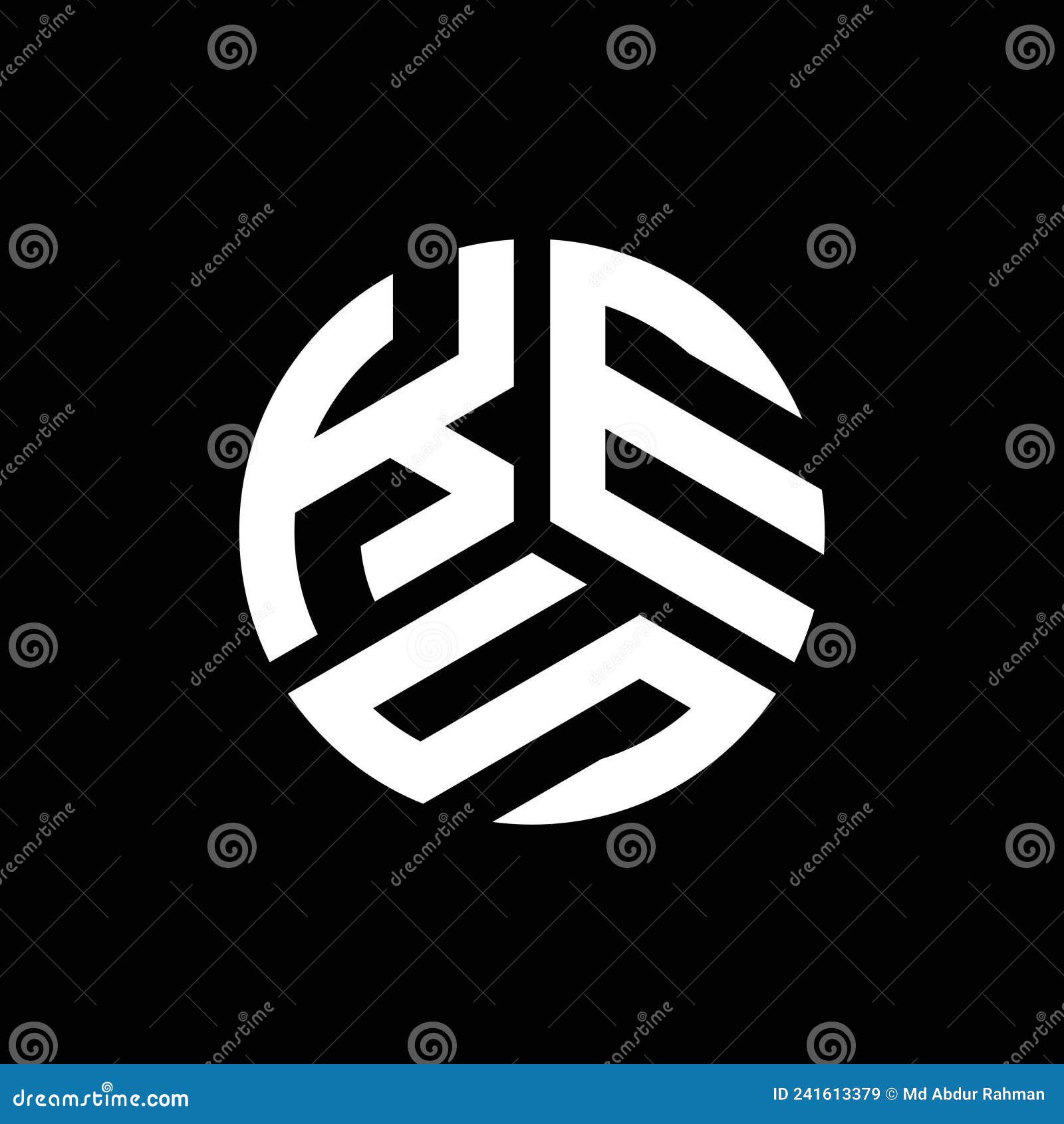 KES Letter Logo Design on Black Background. KES Creative Initials ...