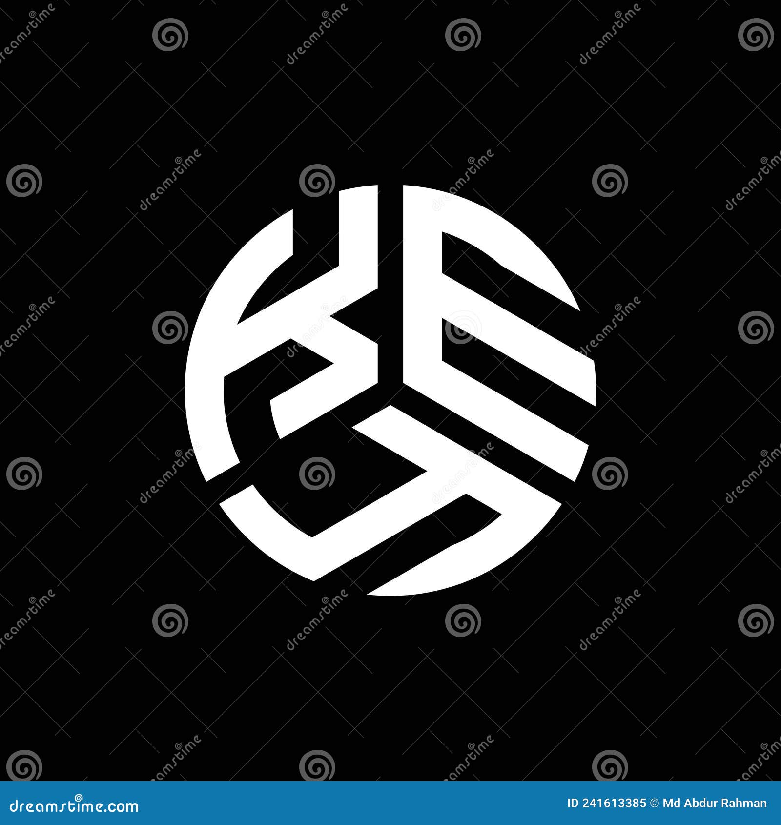 KEY Letter Logo Design on Black Background. KEY Creative Initials ...