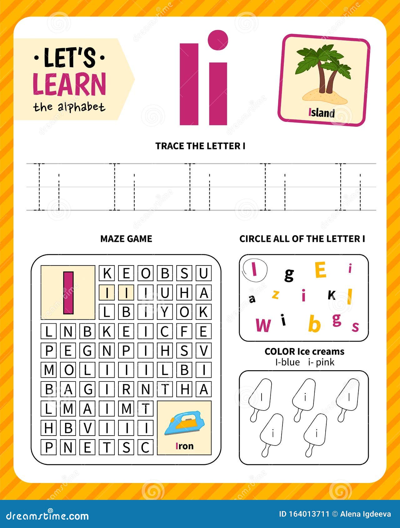 Kids learning material. stock vector. Illustration of letter - 164013711