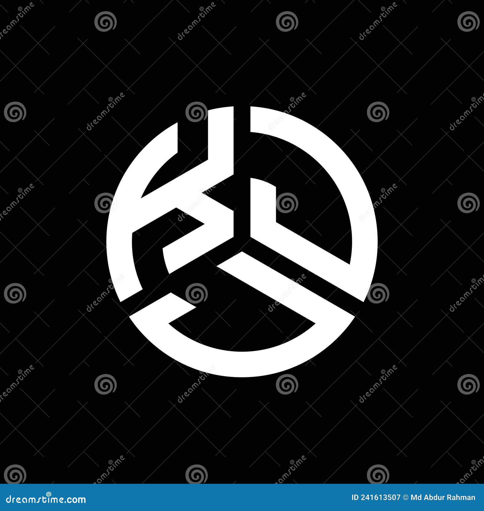 KJJ Letter Logo Design on Black Background. KJJ Creative Initials ...