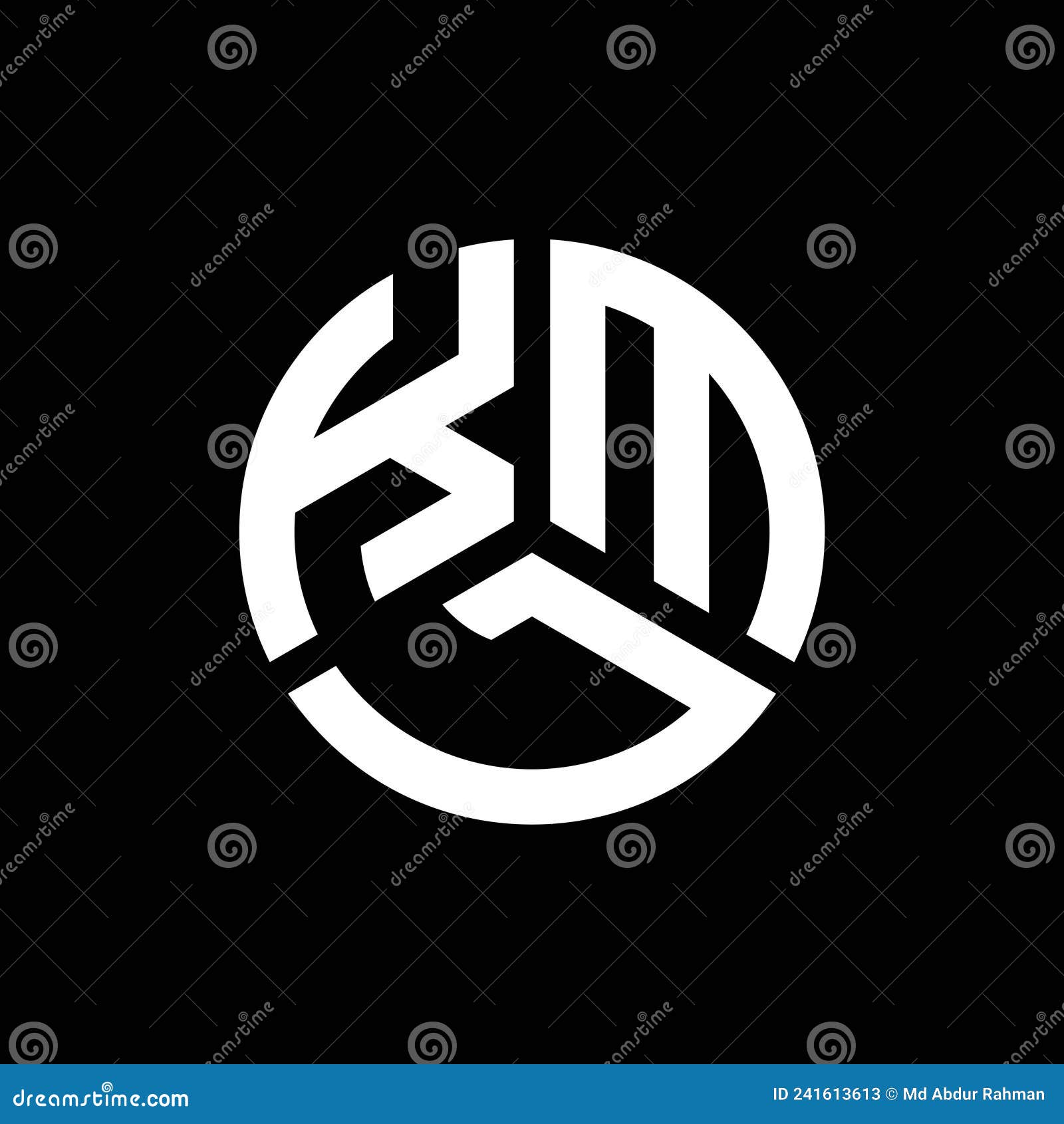 KML Letter Logo Design on Black Background. KML Creative Initials ...