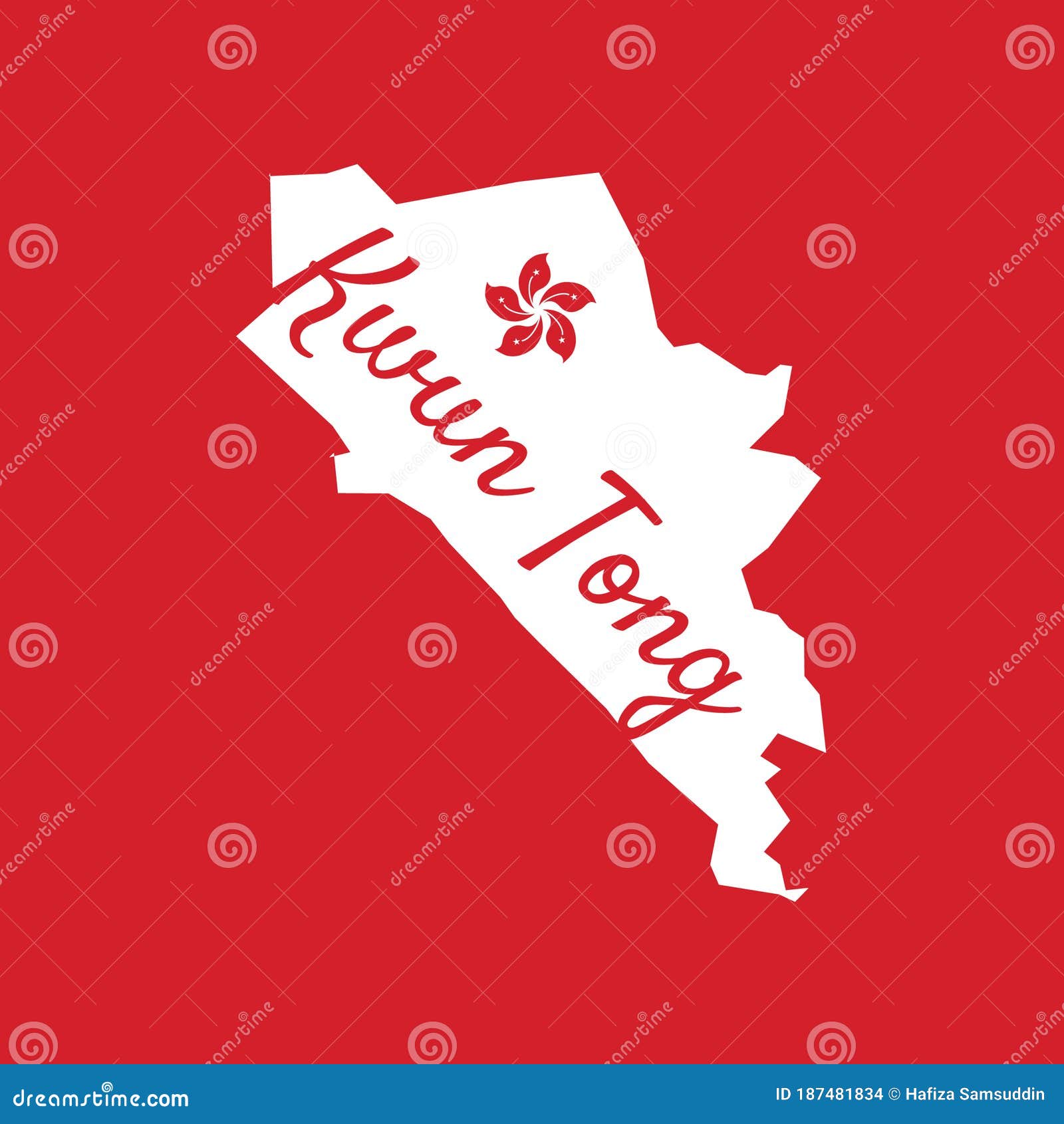 Print stock vector. Illustration of cartography, hong - 187481834