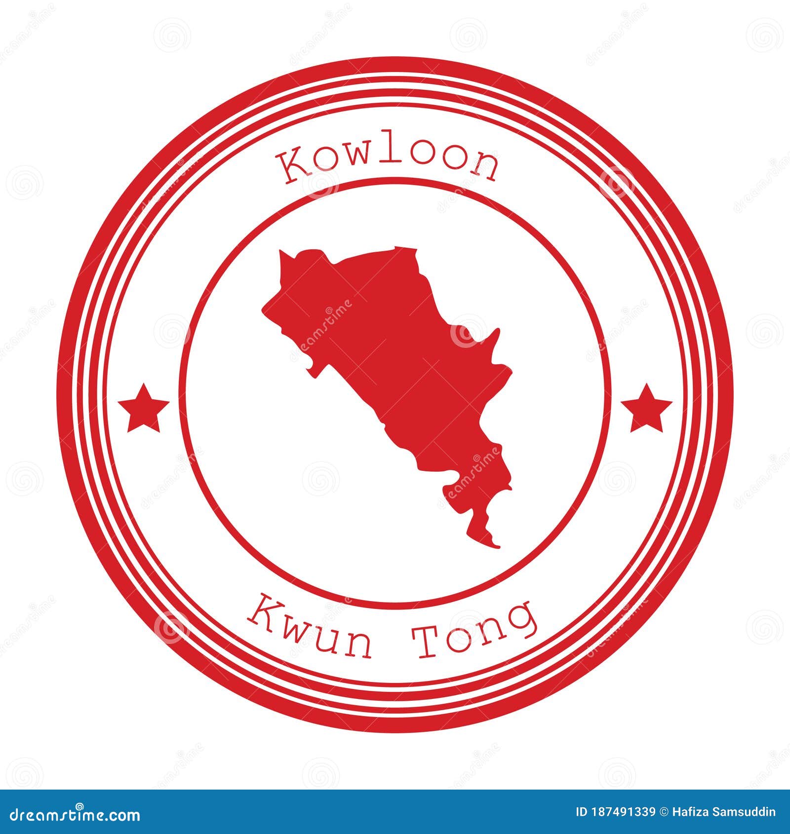 Kwun Tong State Map. Vector Illustration Decorative Design ...
