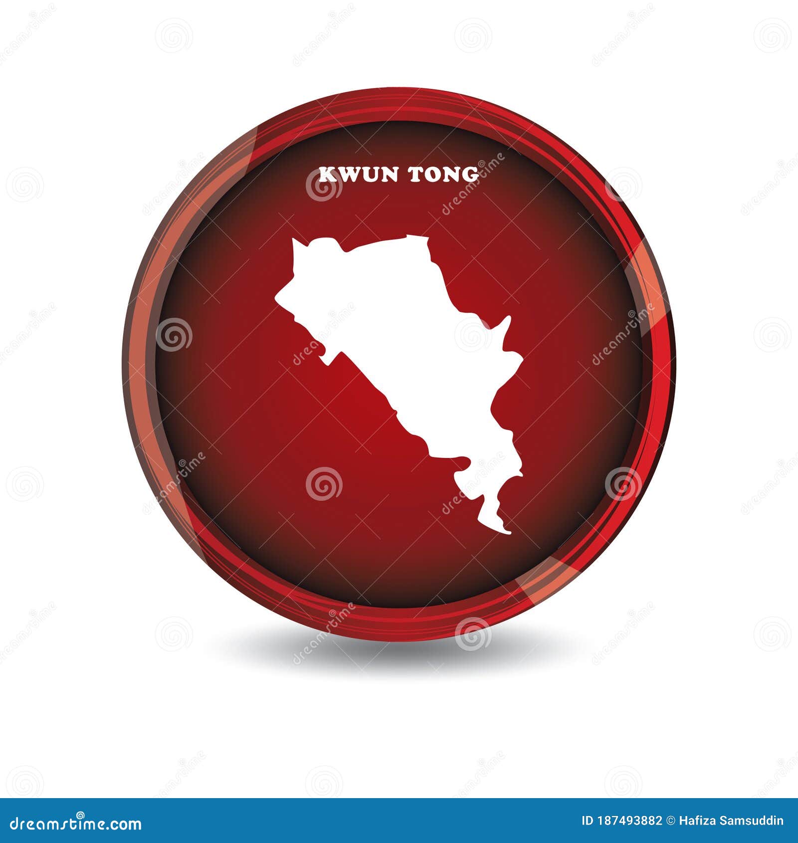 Kwun Tong State Map. Vector Illustration Decorative Design ...
