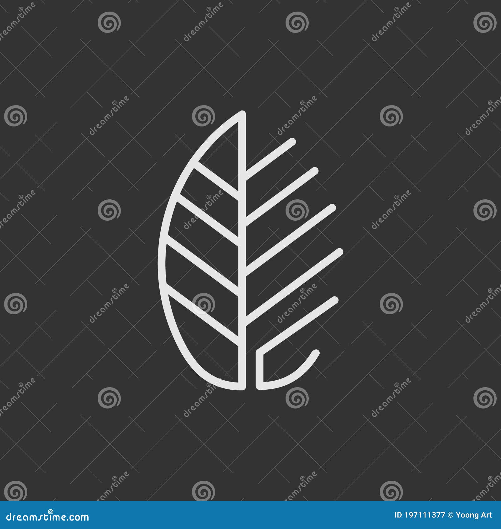 Leaf Vector. Abstract Leaf Outline Design Stock Vector - Illustration ...