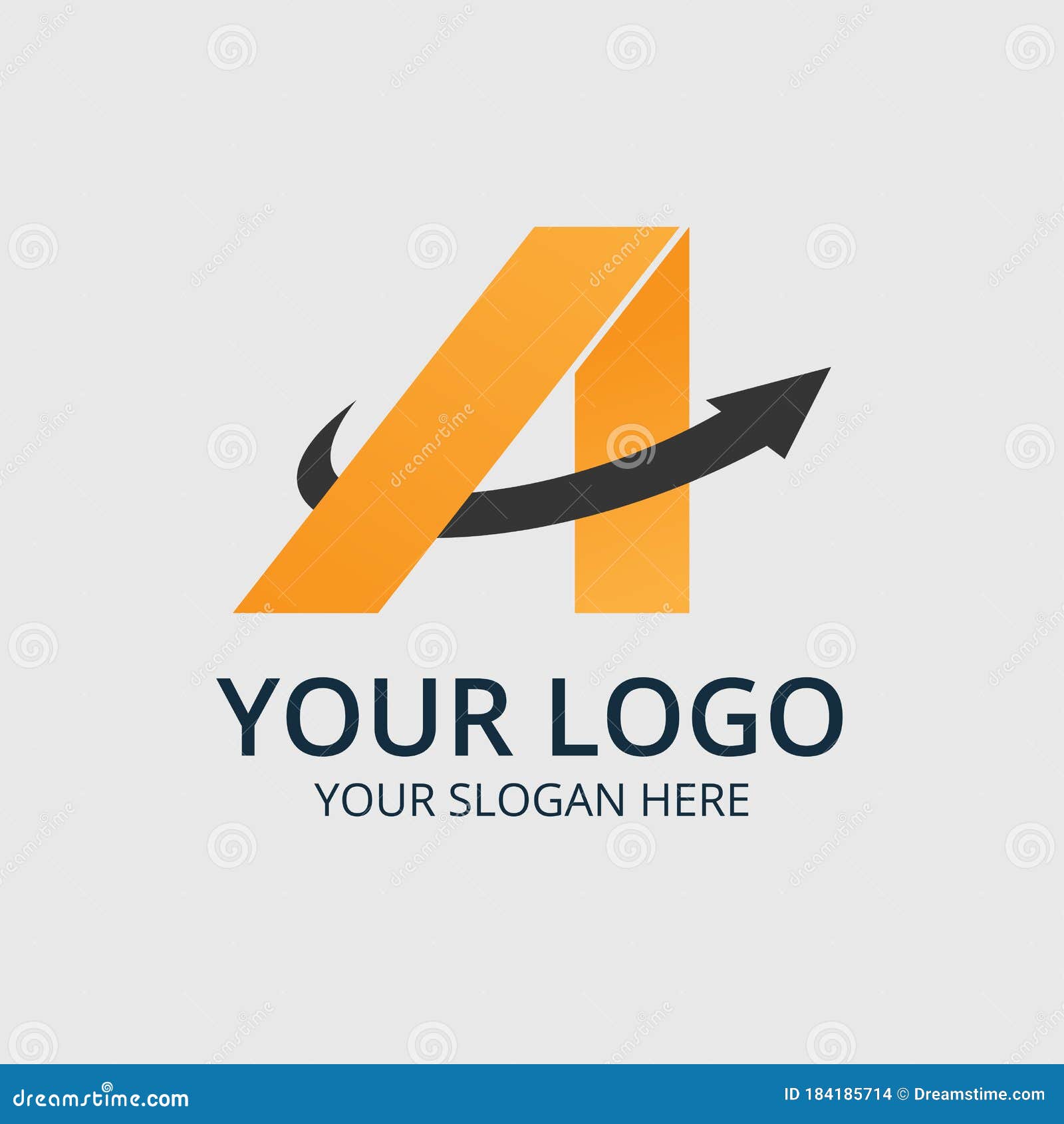 Letter a with Arrow Up Illustration Vector Design Stock Vector ...