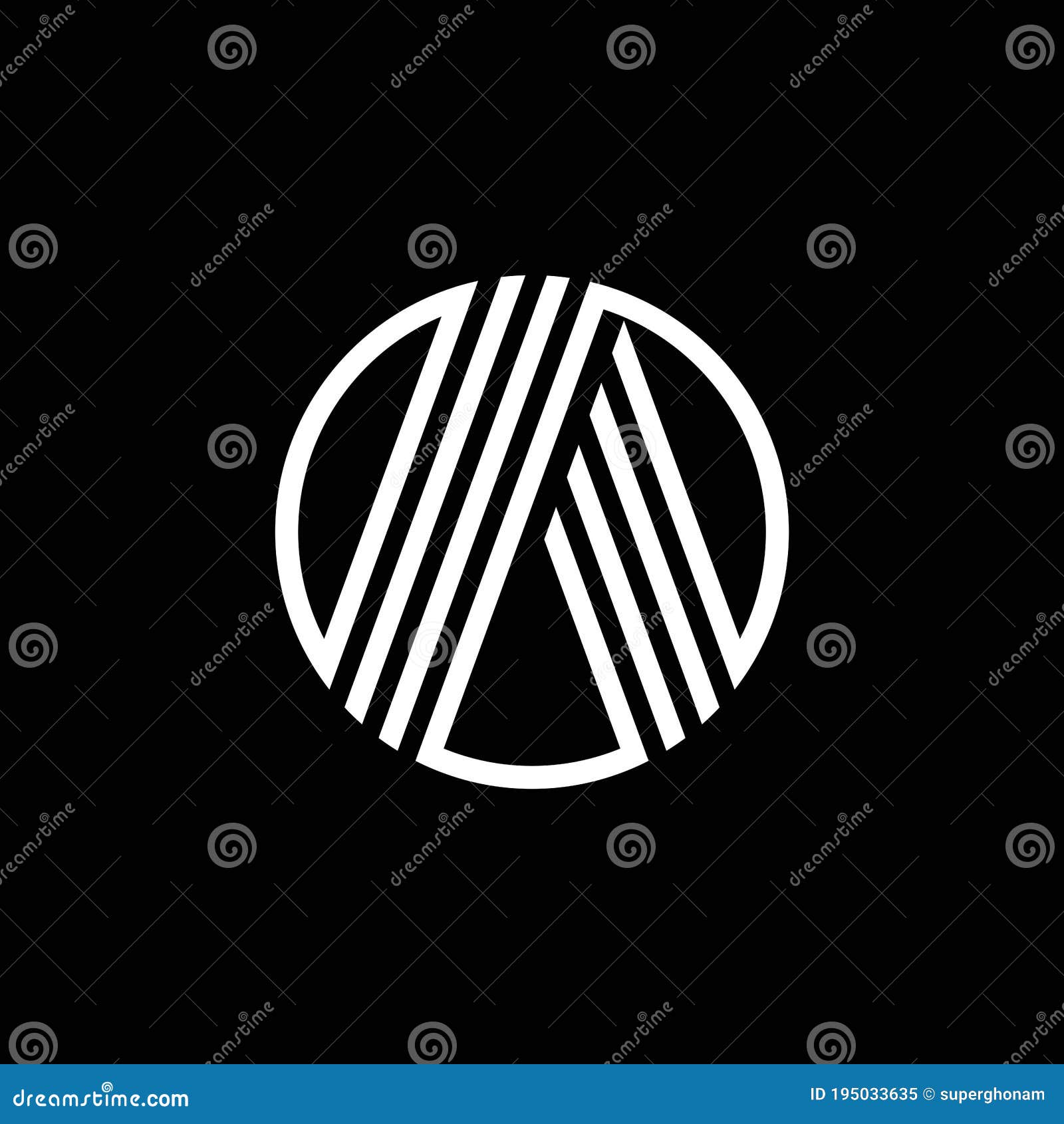 Letter a Logo Design with Linear Style.initial a Symbol Stock Vector ...
