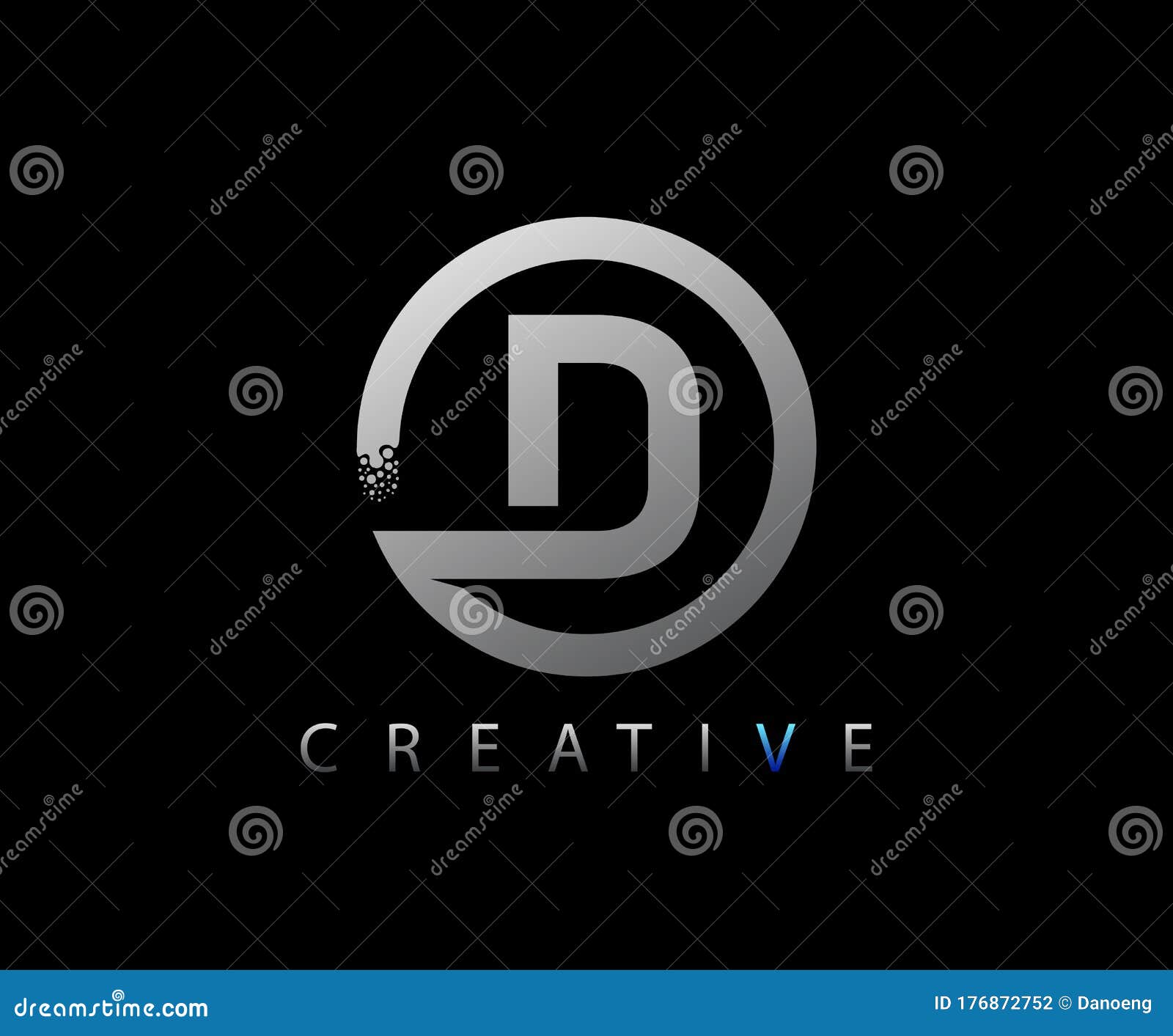 Circle Letter D Network , Technology and Digital Logo Stock Vector ...