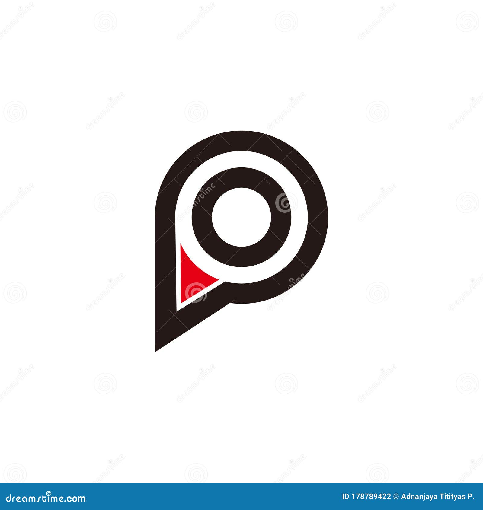 Letter P Simple Geometric Circle Logo Vector Stock Vector ...