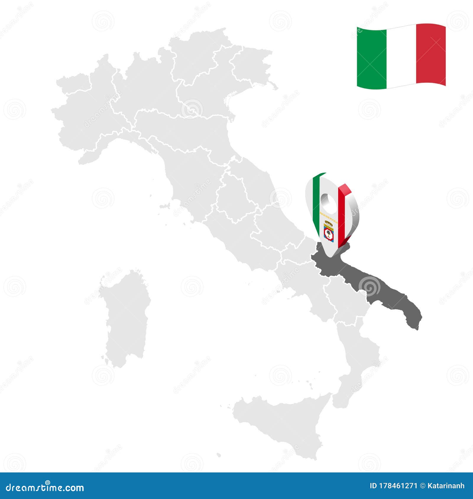 Location Region Puglia on Map Italy. 3d Puglia Location Sign Stock ... Location Region Puglia on Map Italy. 3d Puglia Location Sign Stock ...