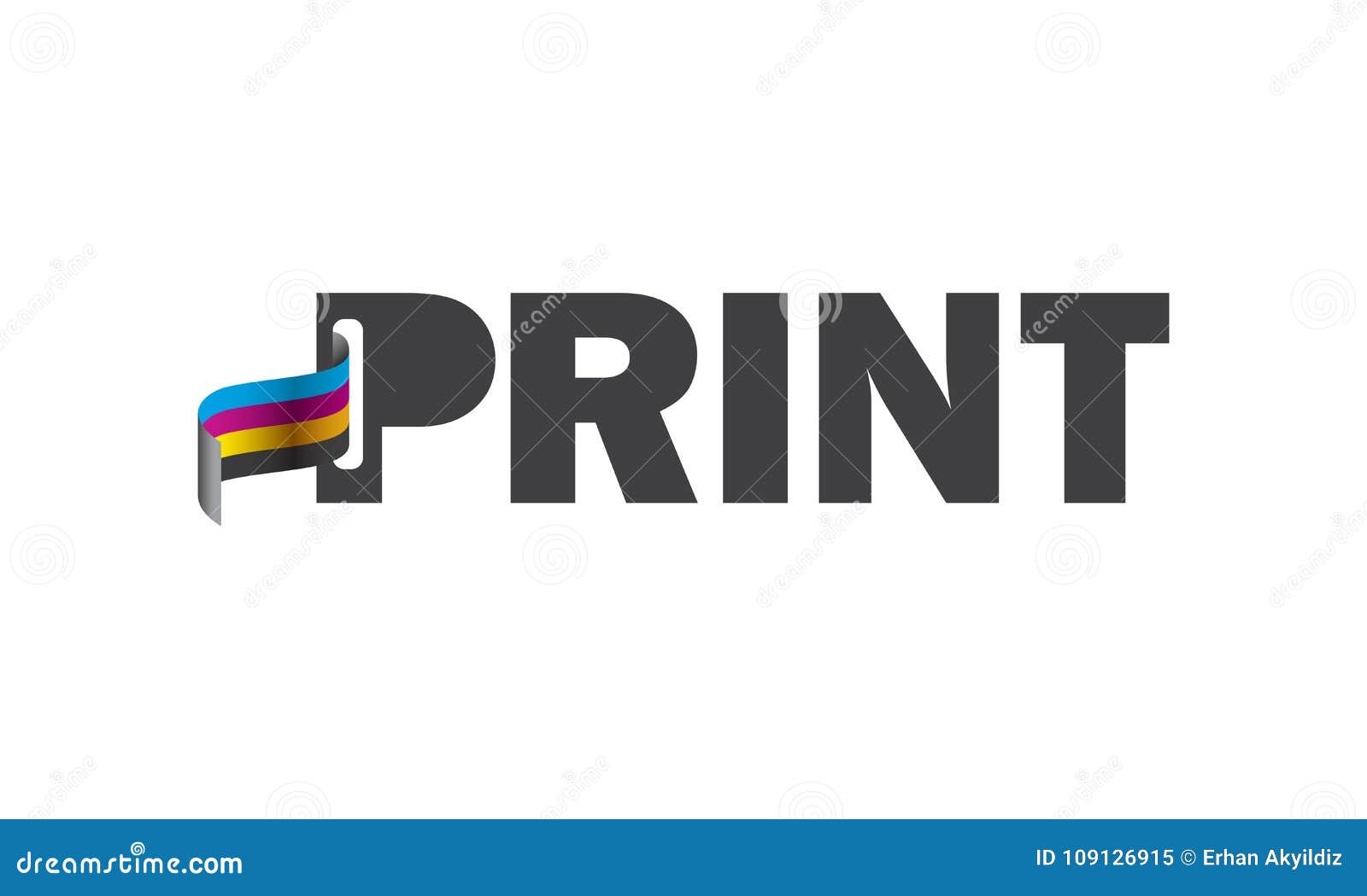 Print Logo Design Vector stock vector. Illustration of paper - 109126915