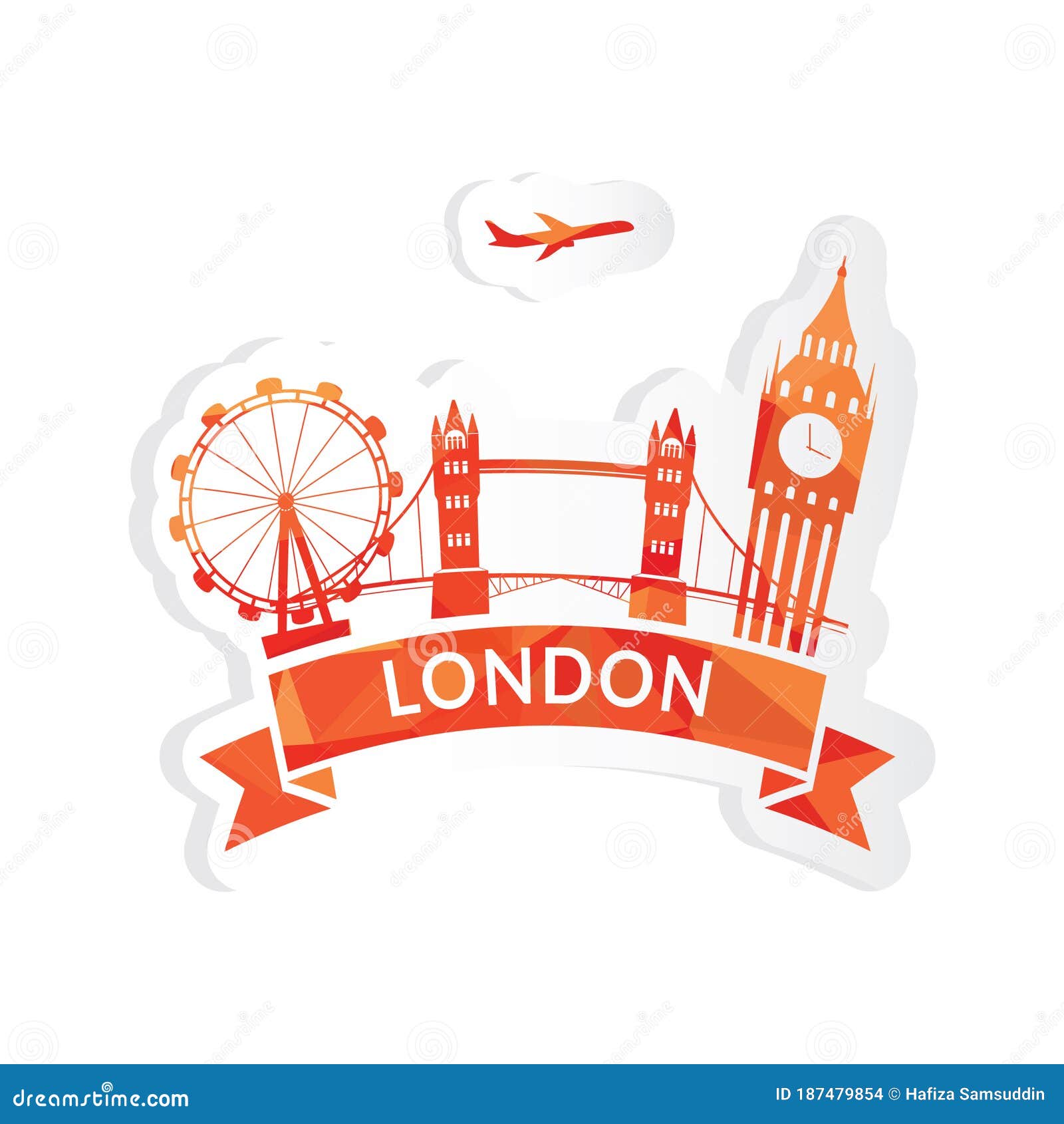 Sticker London. Symbols Of Britain, A Guard, A Phone Booth And A Bus ...