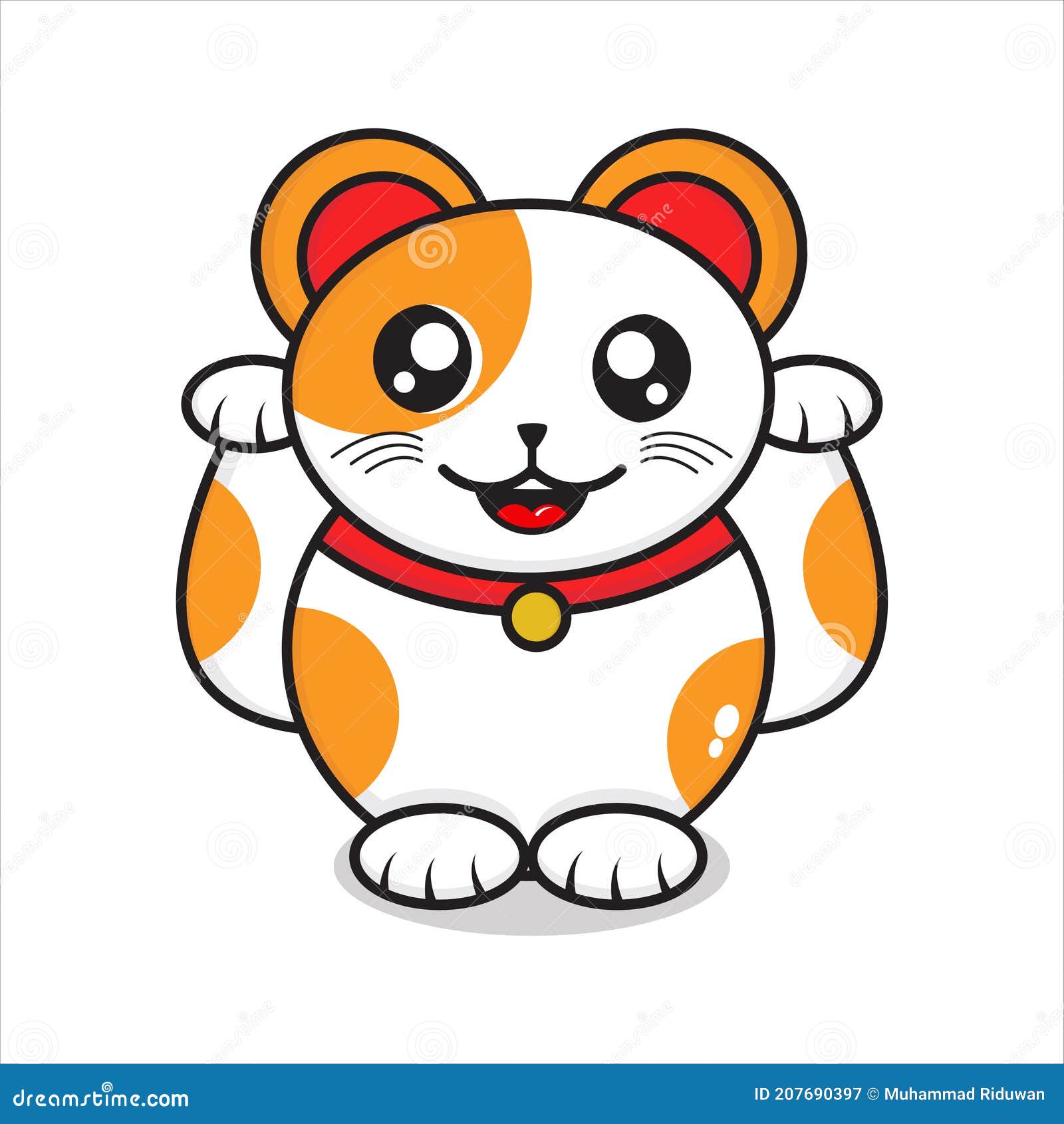 Lucky cat mascot design stock vector. Illustration of culture - 207690397