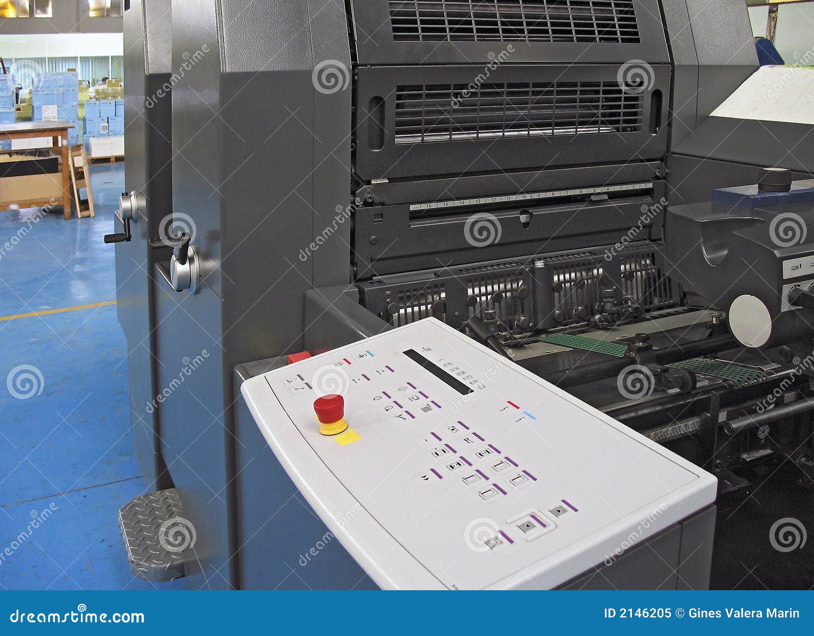 Print machine stock image. Image of interior, horizontal - 2146205