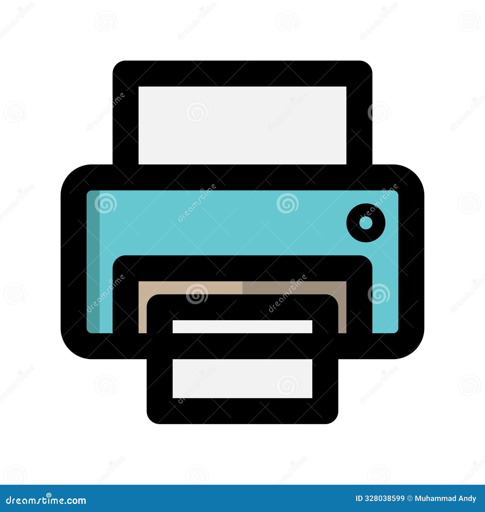 Print Machine Flat Icon. Devices for Offices, Students and Workers ...