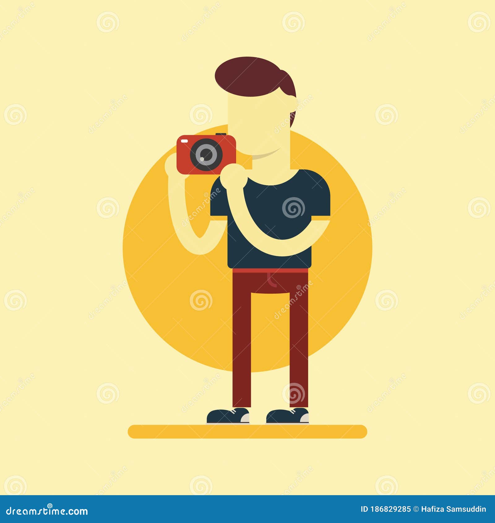 Print stock vector. Illustration of guys, young, human - 186829285