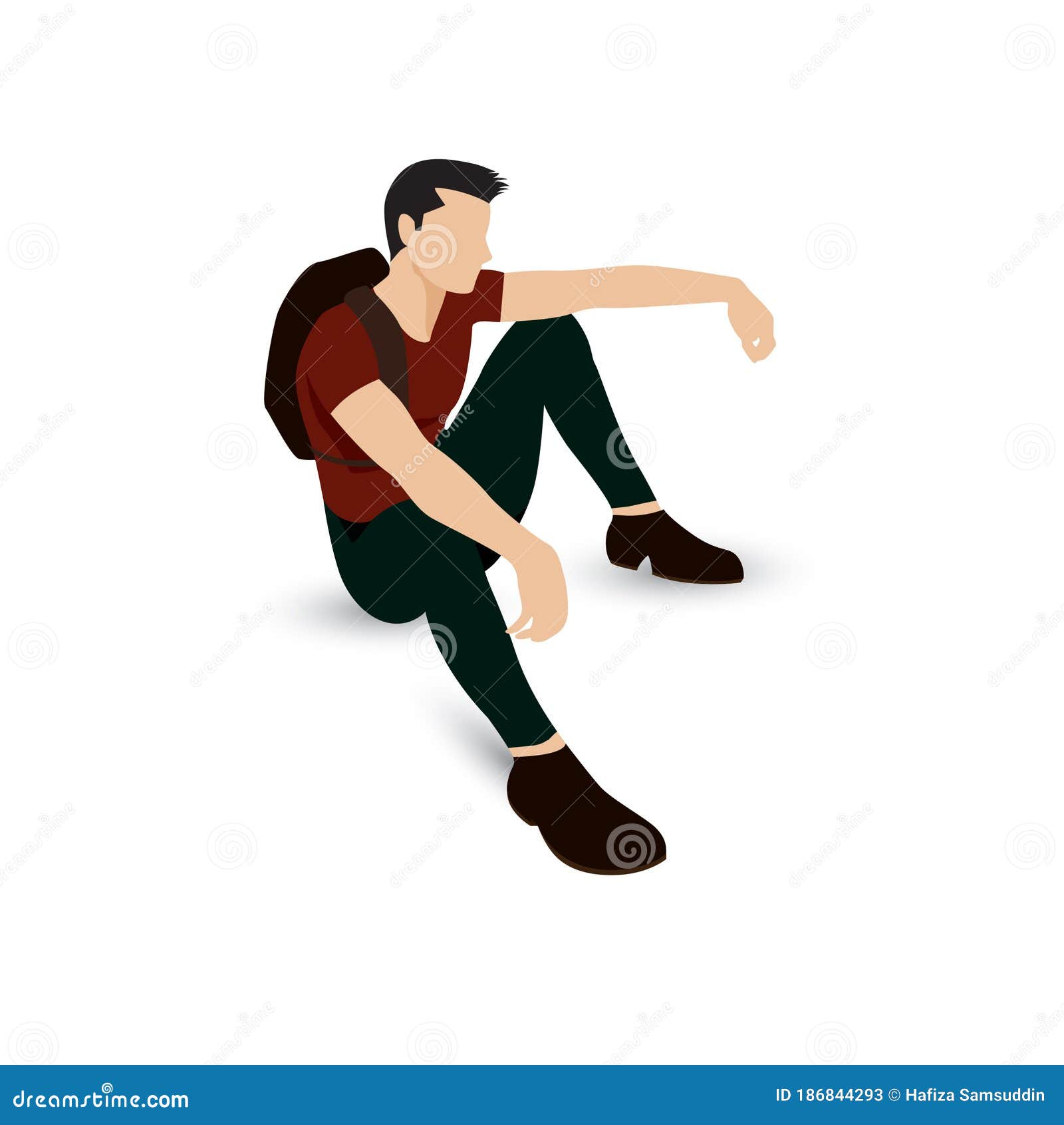 Print stock illustration. Illustration of sitting, styles - 186844293