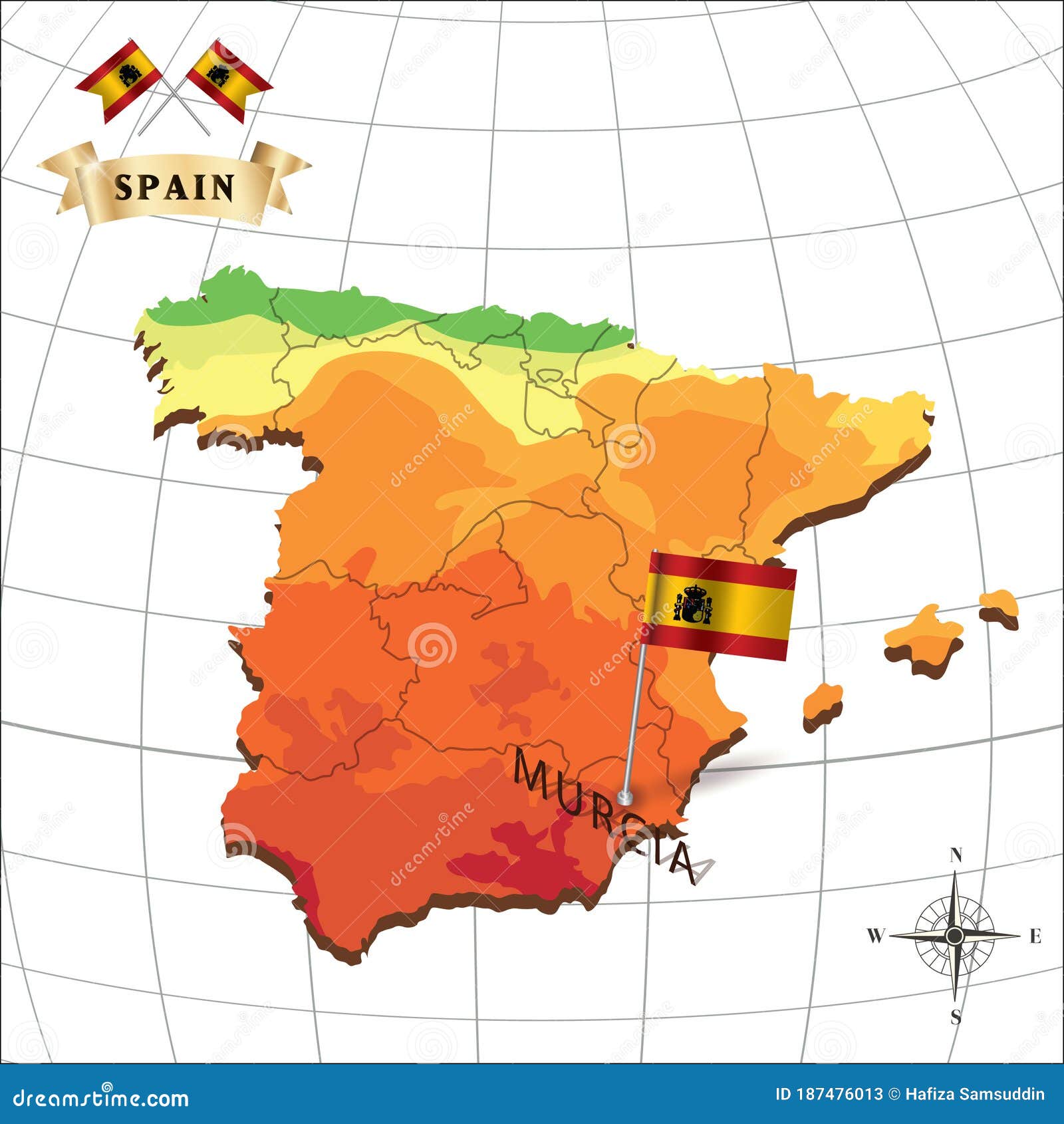 Murcia Map Vector | CartoonDealer.com #124685671