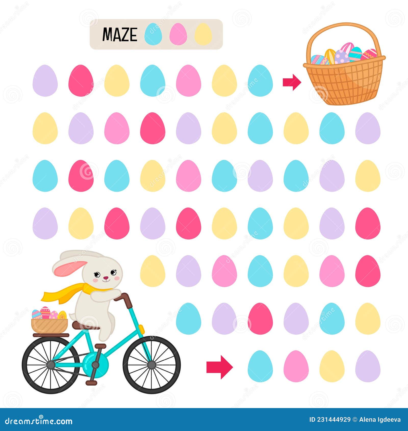 Cute Dog S Maze Game Help Dog Find His Buried Bone Maze Puzzle With ...