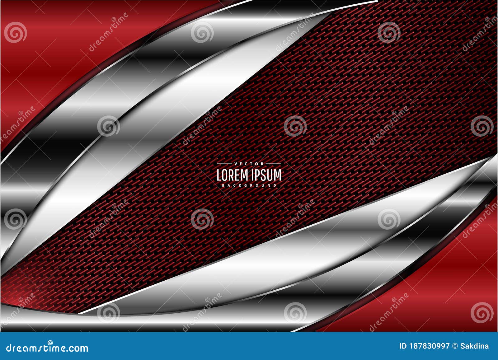 Elegant Metallic Background.Red and Silver with Carbon Fiber Dark Space ...